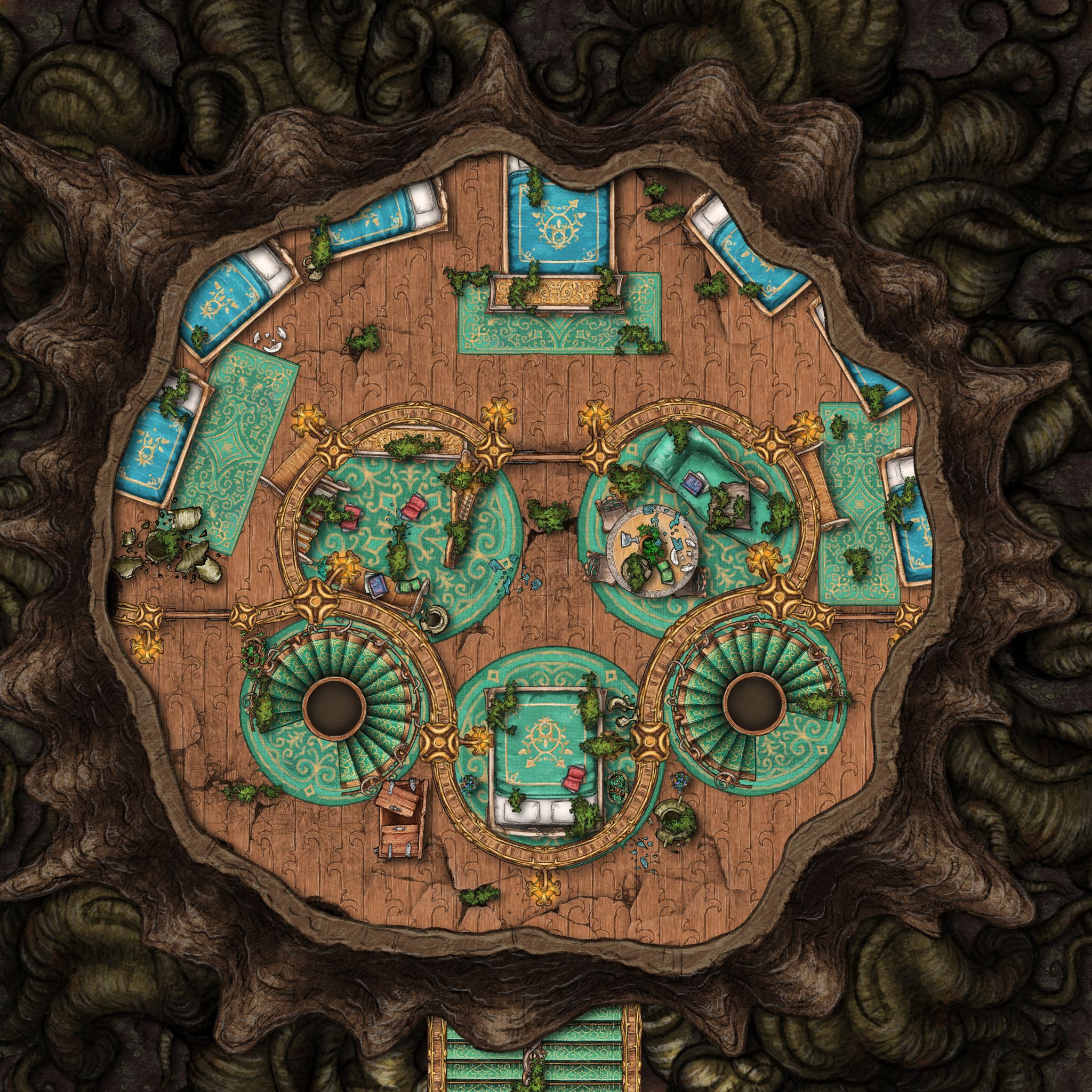 Ruins / Elven Tree #5 / bedrooms | Inkarnate - Create Fantasy Maps Online