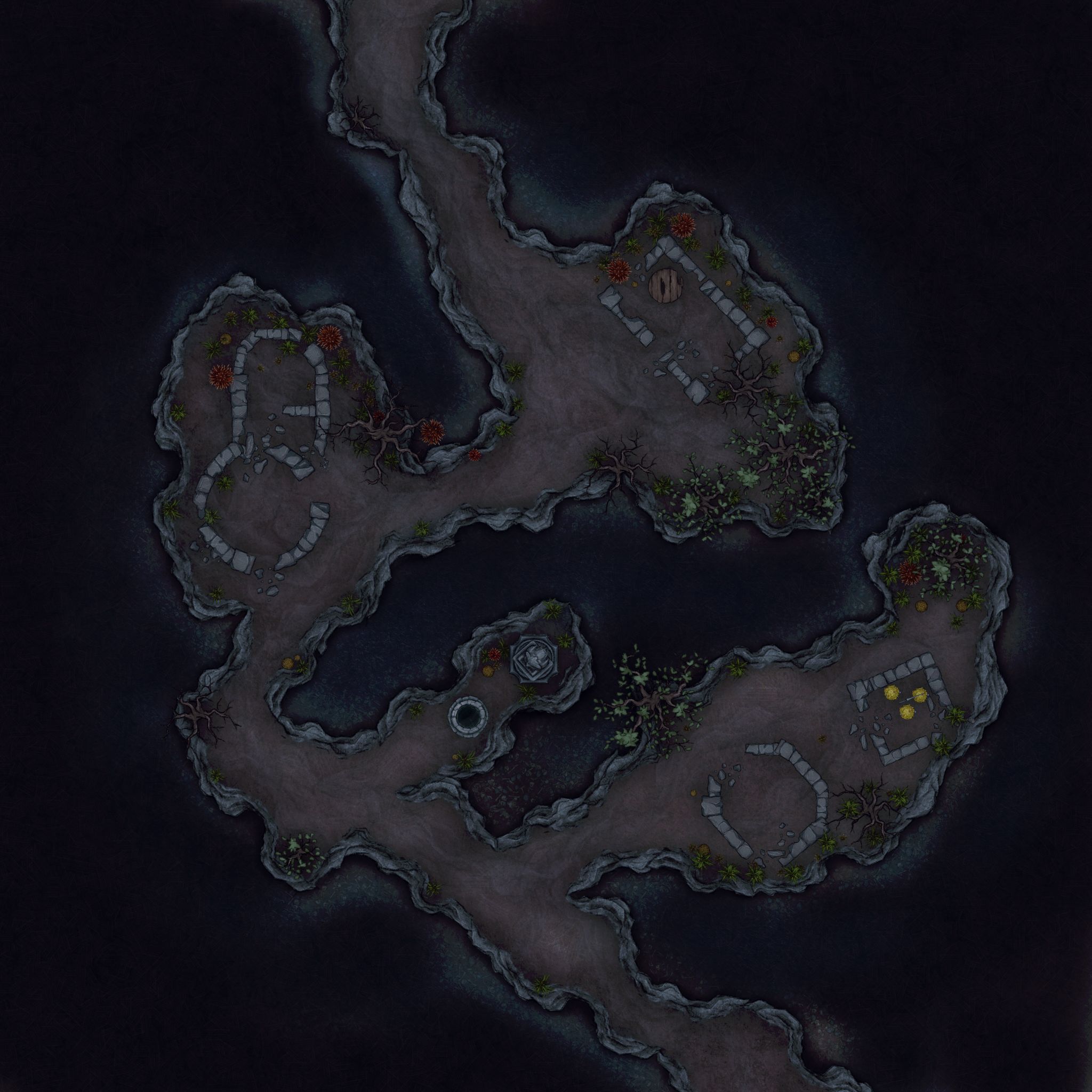 Mind Flayer Caverns 9/9 | Inkarnate - Create Fantasy Maps Online