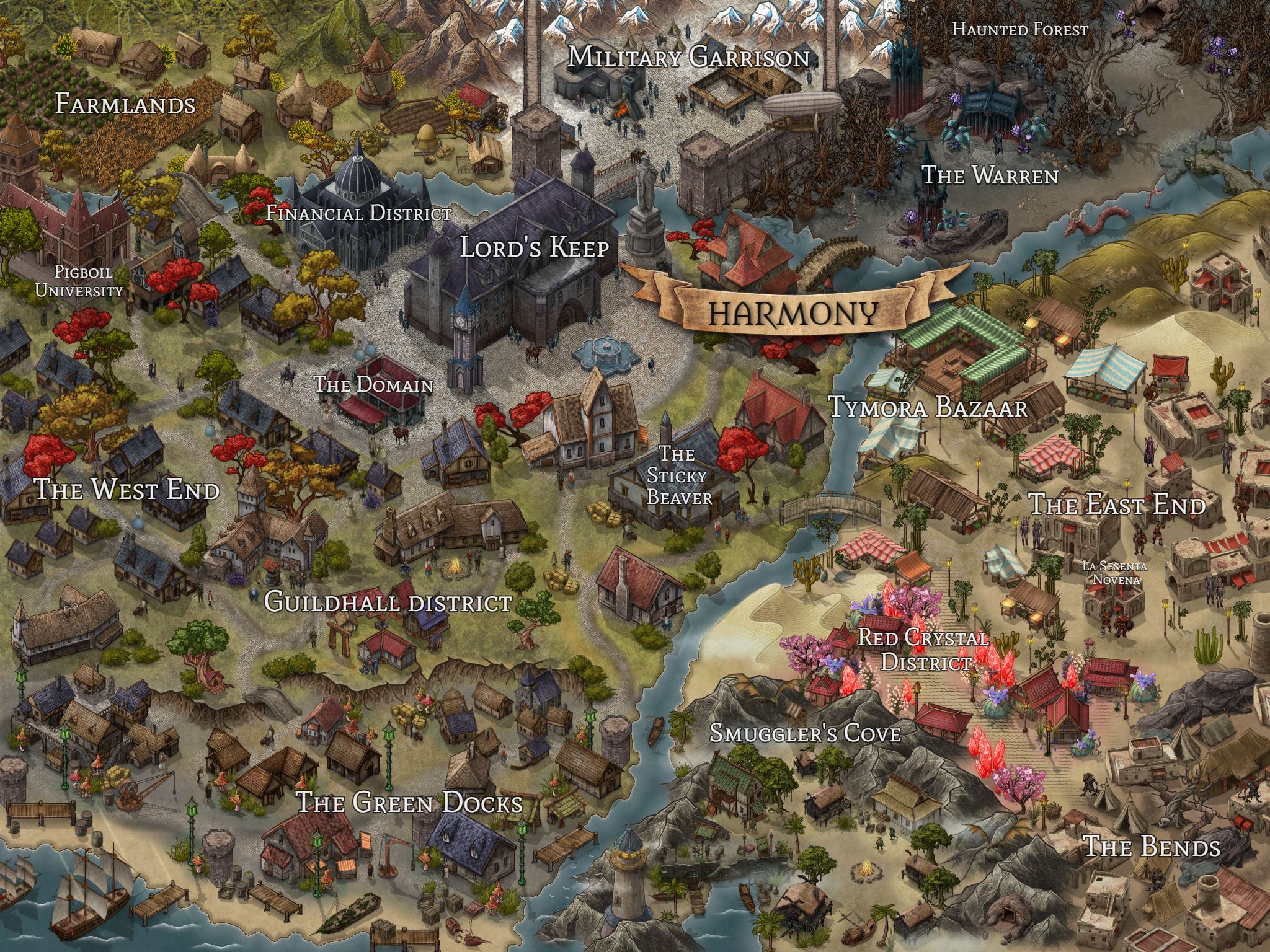 The City of Harmony | Inkarnate - Create Fantasy Maps Online