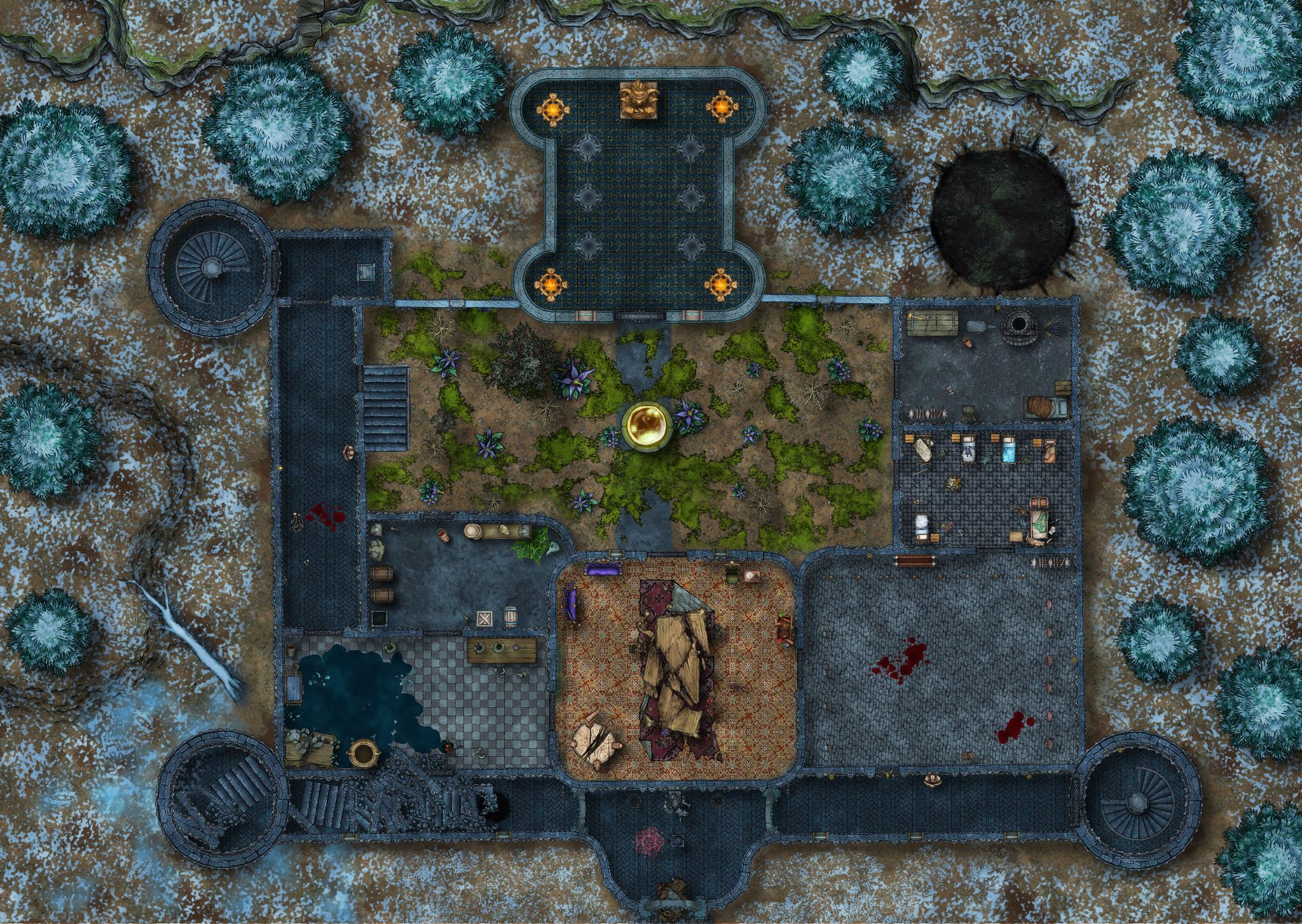 Darkhold Castle 1st floor | Inkarnate - Create Fantasy Maps Online
