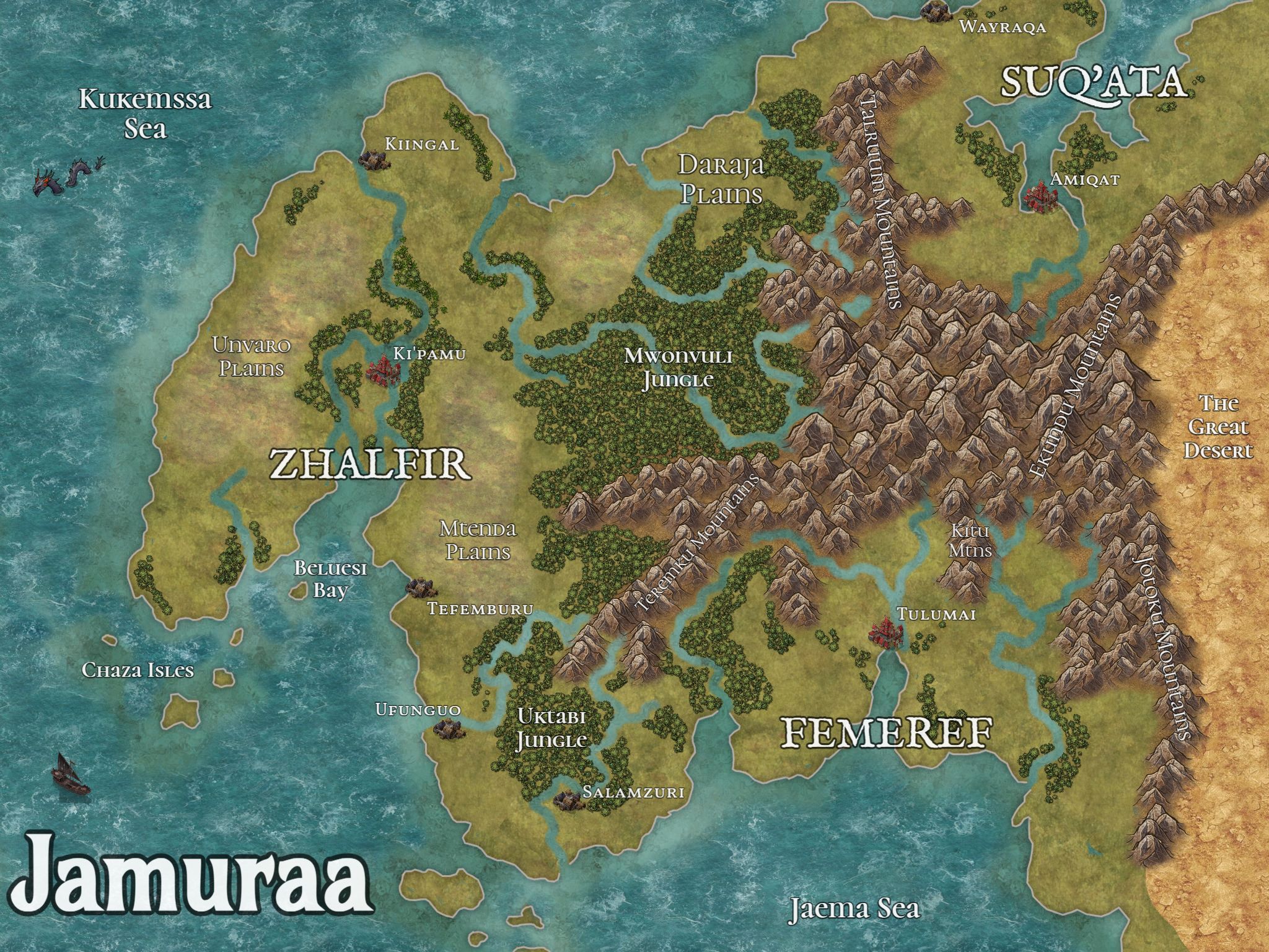 Jamuraa Players Map | Inkarnate - Create Fantasy Maps Online