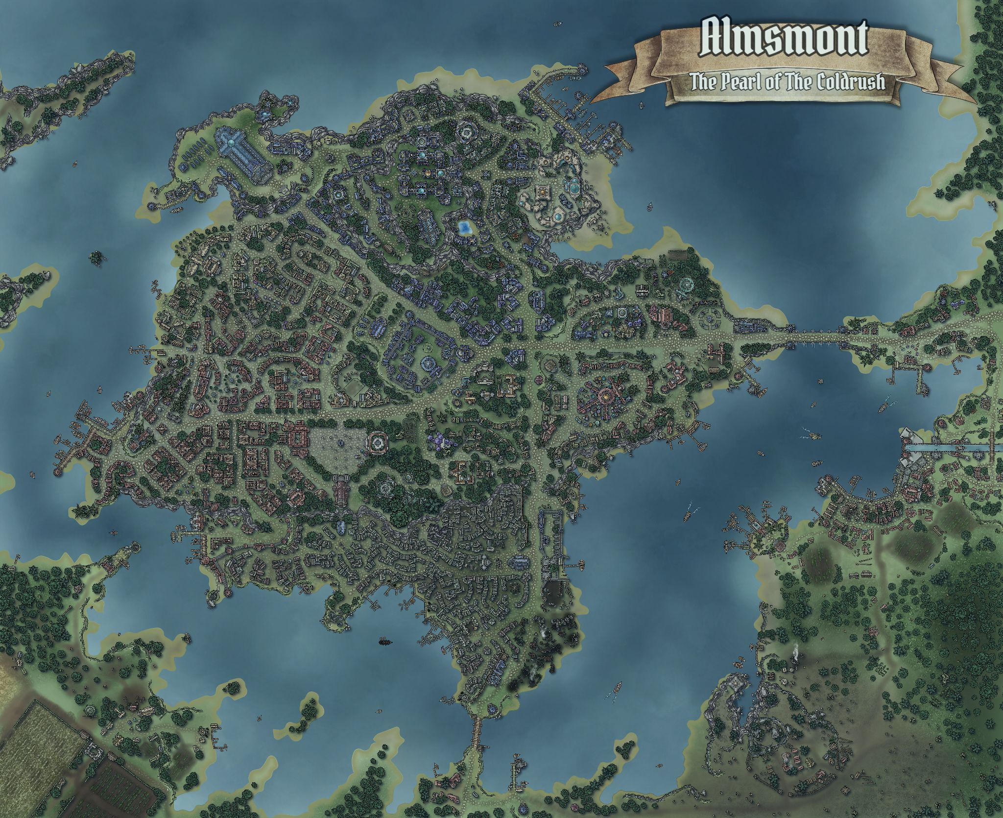 Almsmont, The Pearl of the Coldrush | Inkarnate - Create Fantasy Maps ...