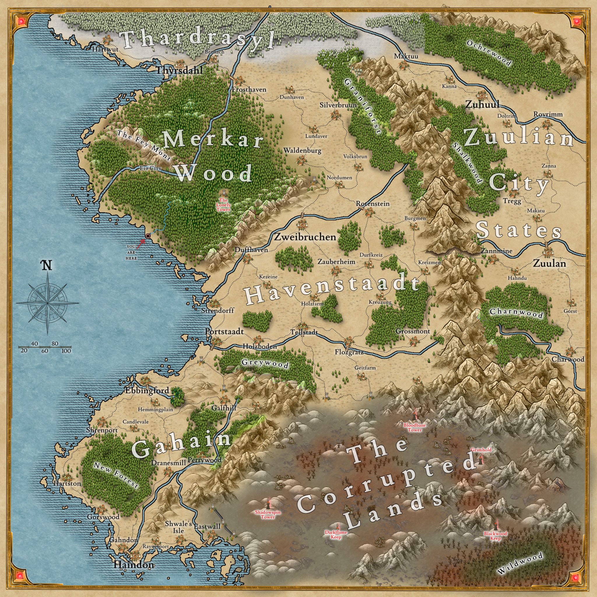 Havenstaadt regional | Inkarnate - Create Fantasy Maps Online