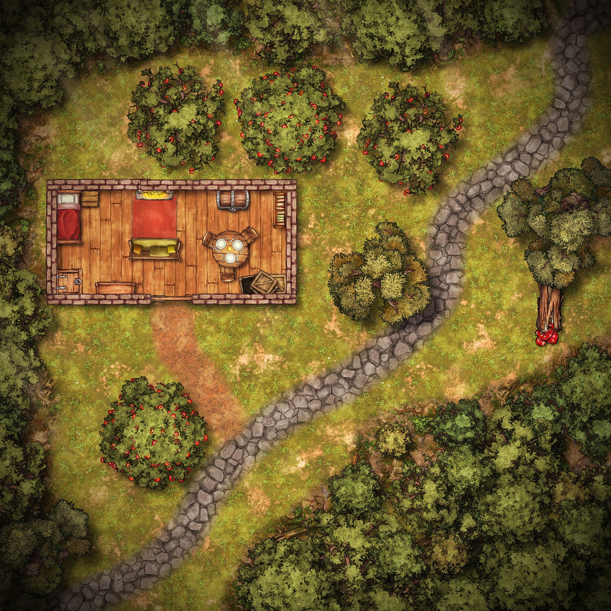 Orchard Cabin Test map | Inkarnate - Create Fantasy Maps Online