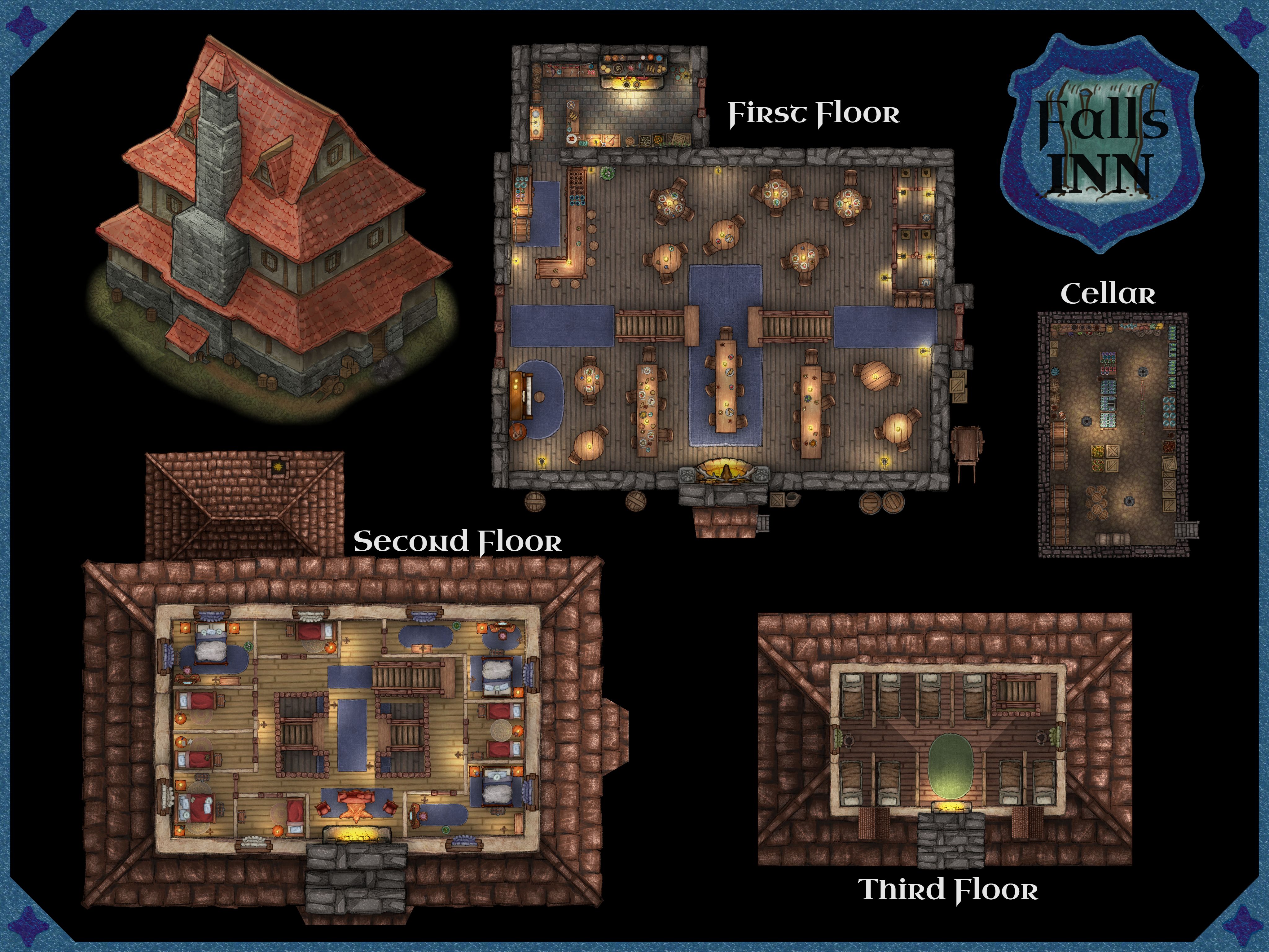 Falls INN | Inkarnate - Create Fantasy Maps Online