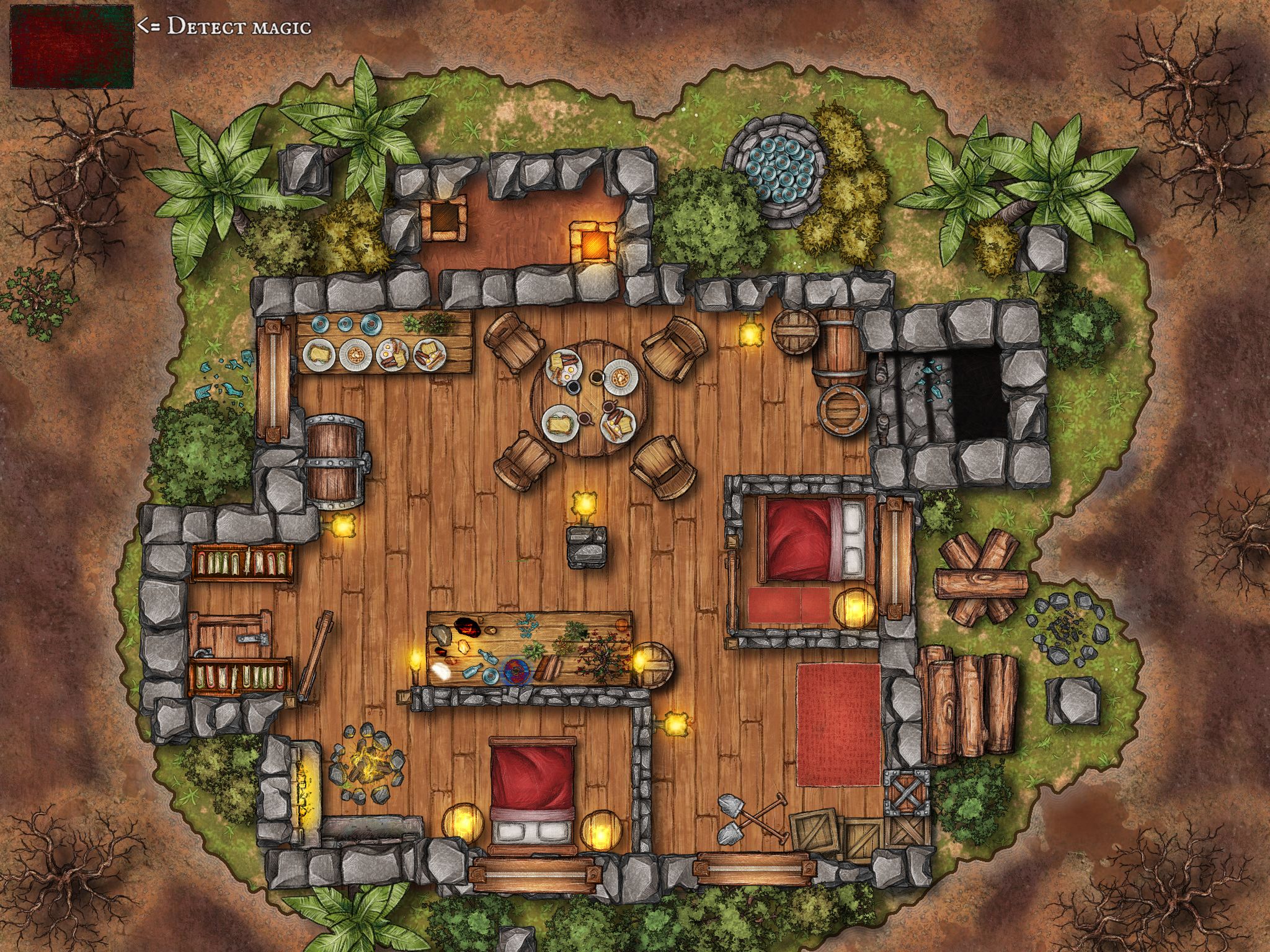 Magical house and garden in the desert | Inkarnate - Create Fantasy ...