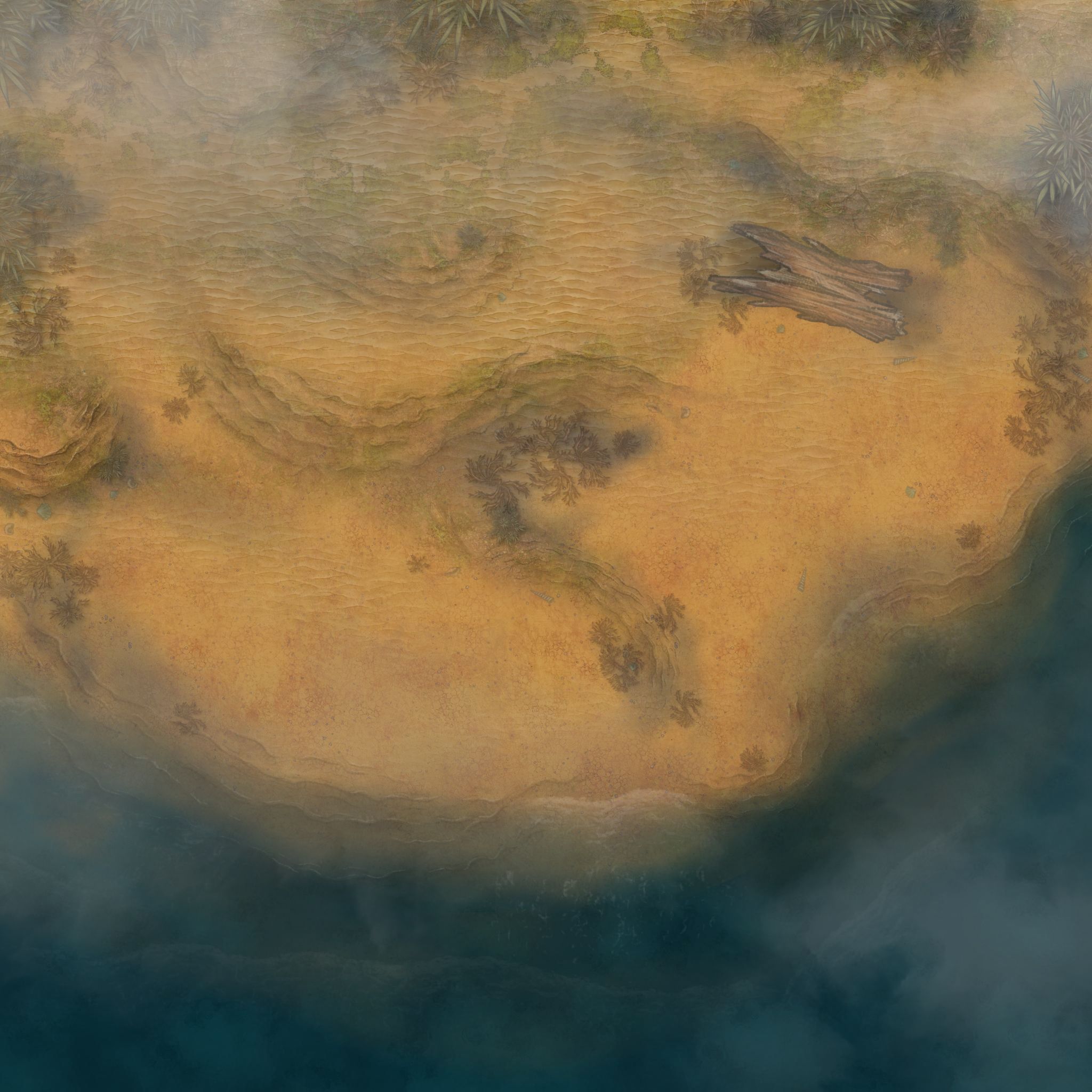 Stormy beach | Inkarnate - Create Fantasy Maps Online