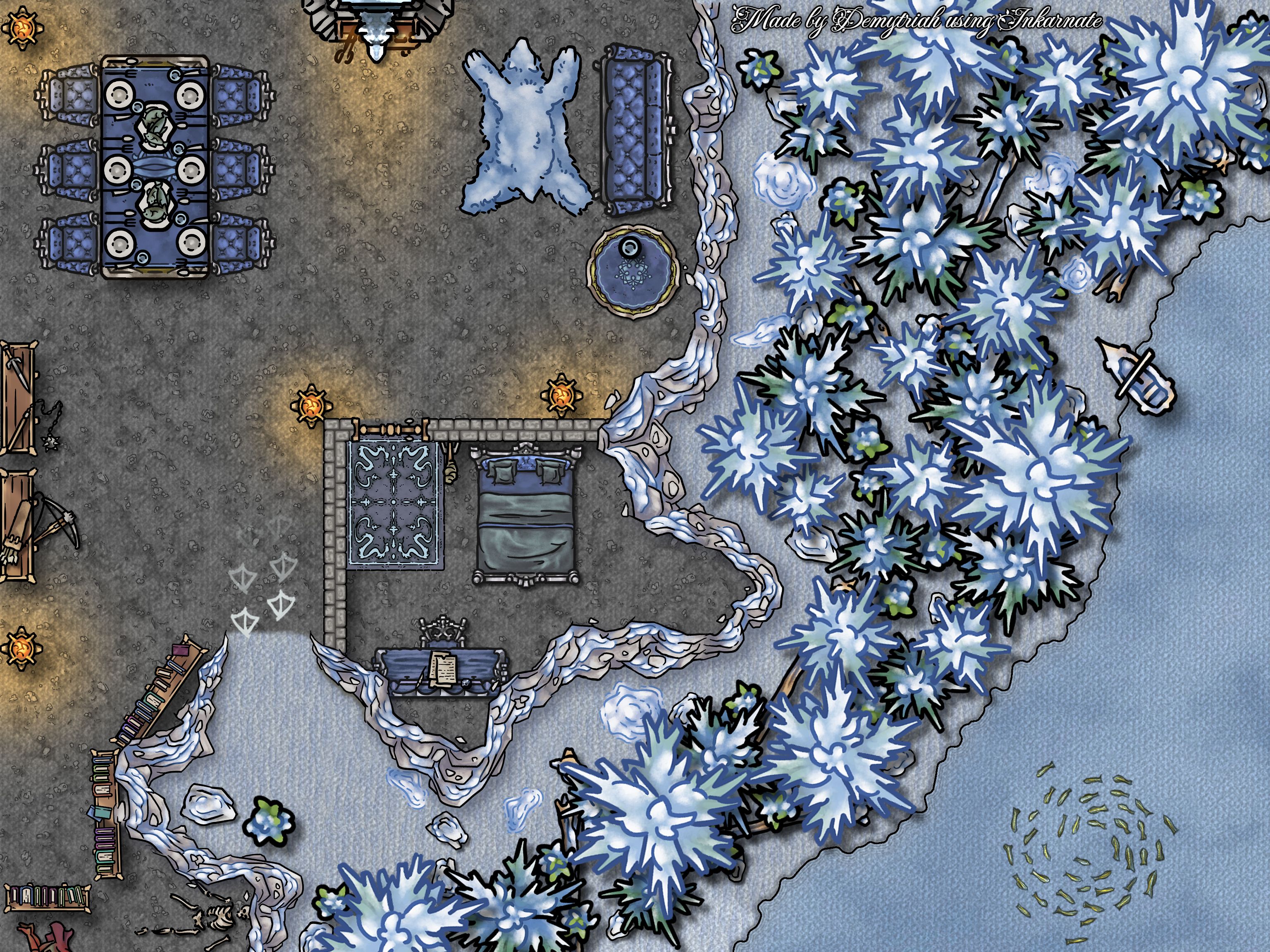 Sentient Penguin Cave | Inkarnate - Create Fantasy Maps Online