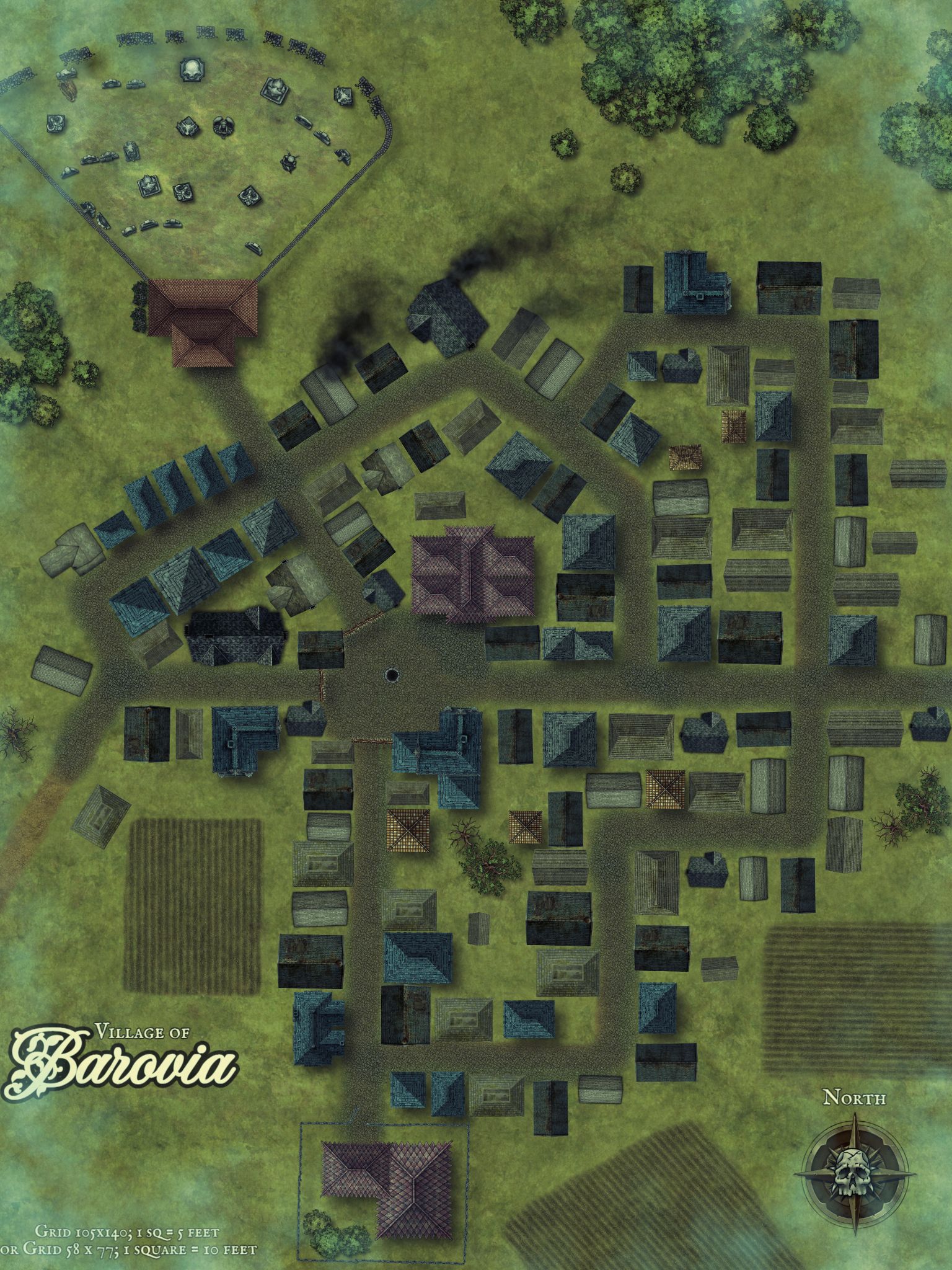 Village of Barovia | Inkarnate - Create Fantasy Maps Online