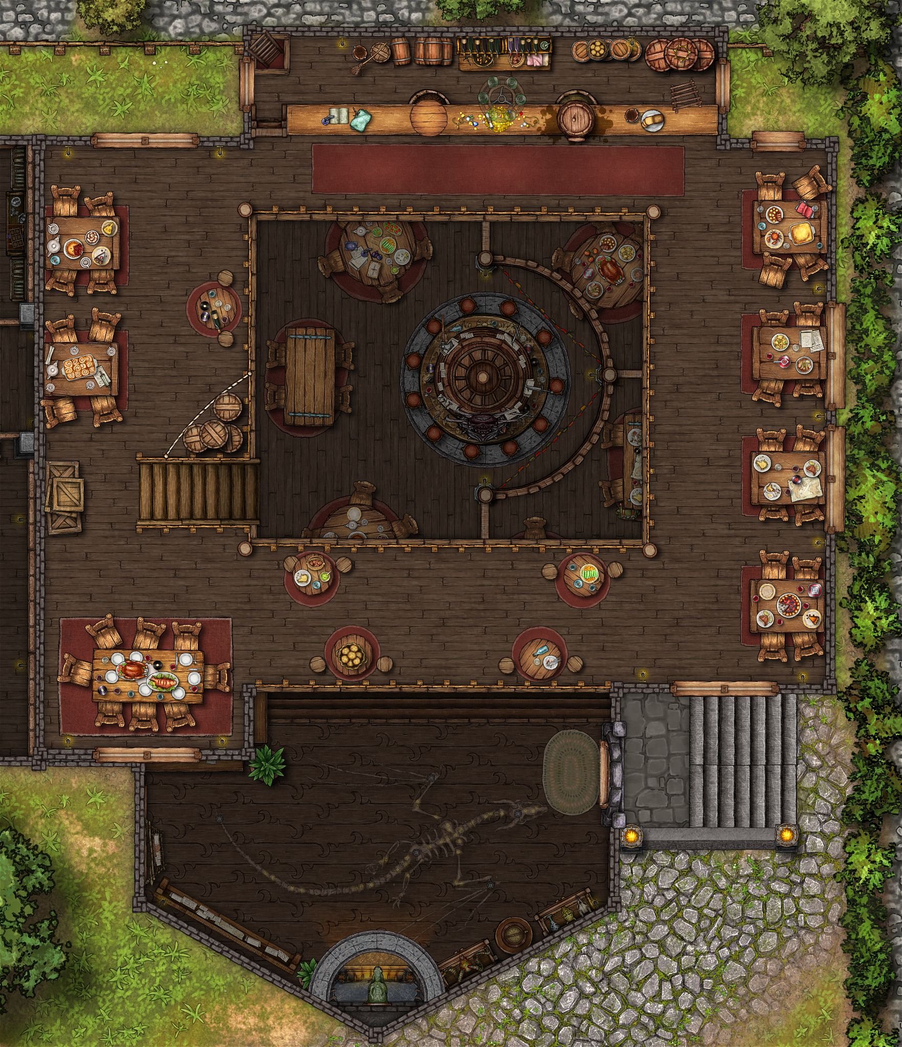 The Adjacent Tavern - 2nd Floor | Inkarnate - Create Fantasy Maps Online