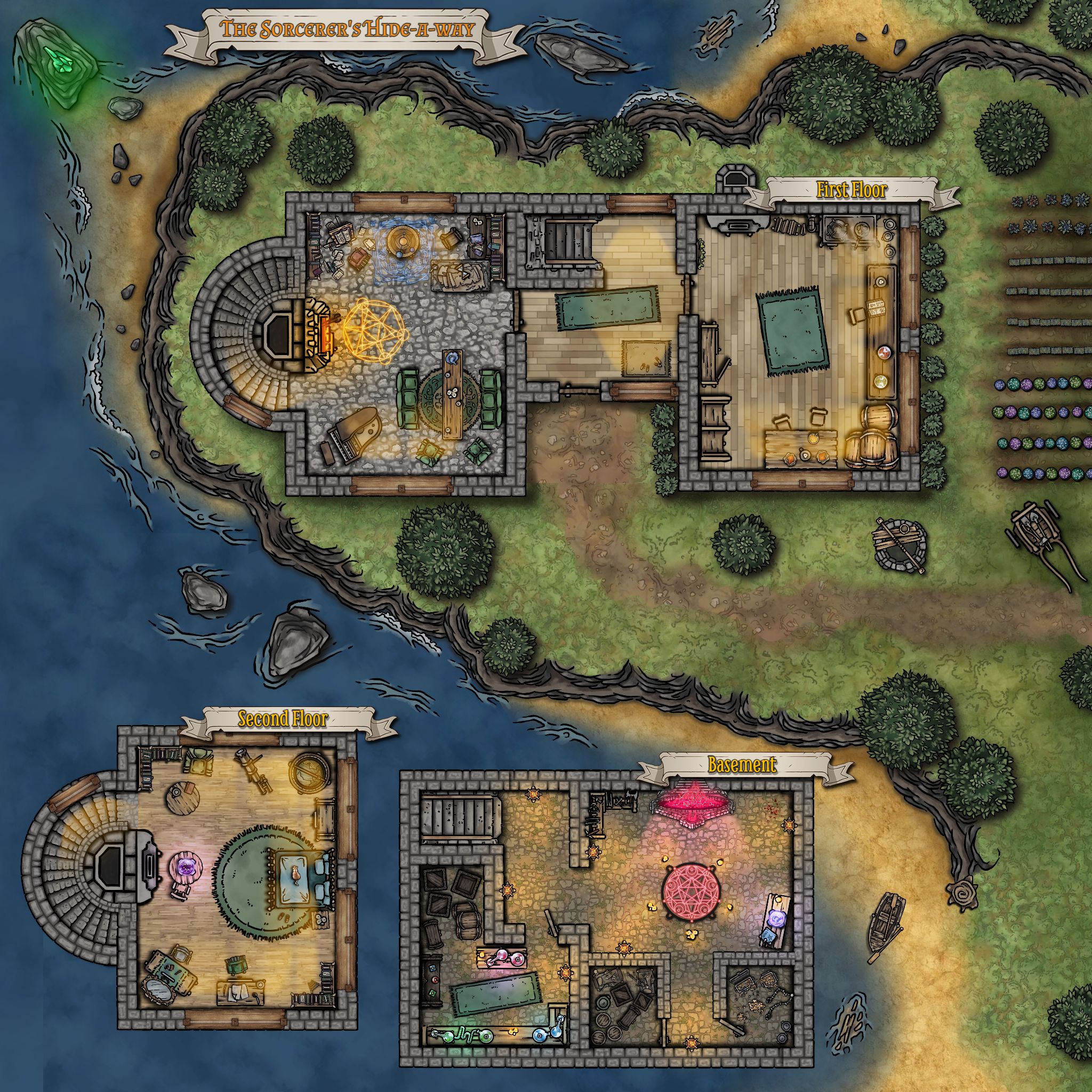 The Sorcerer's Hide-a-way | Inkarnate - Create Fantasy Maps Online