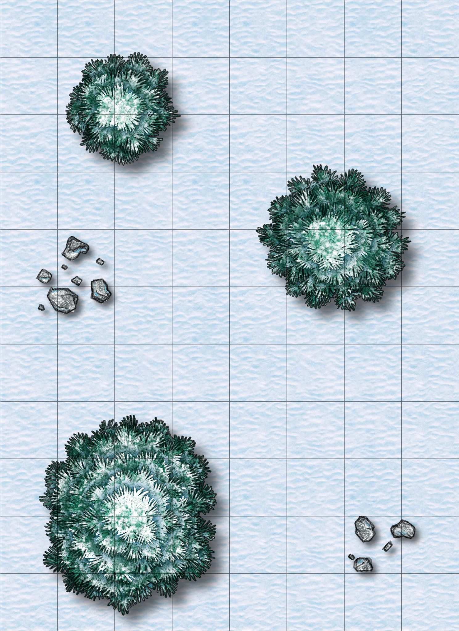 Snowy trees a4 print | Inkarnate - Create Fantasy Maps Online