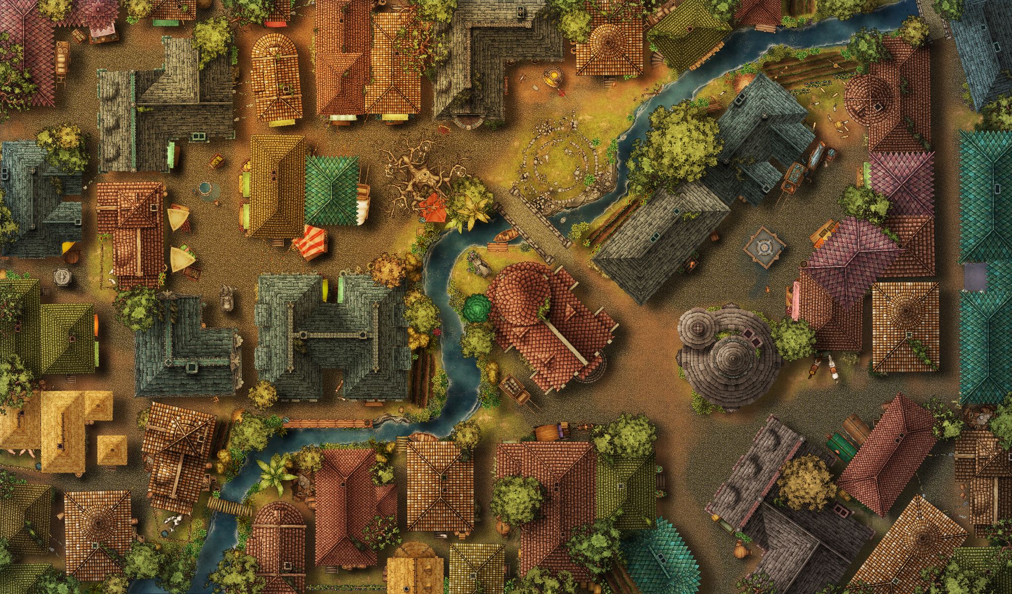 City district for large scale combat | Inkarnate - Create Fantasy Maps ...