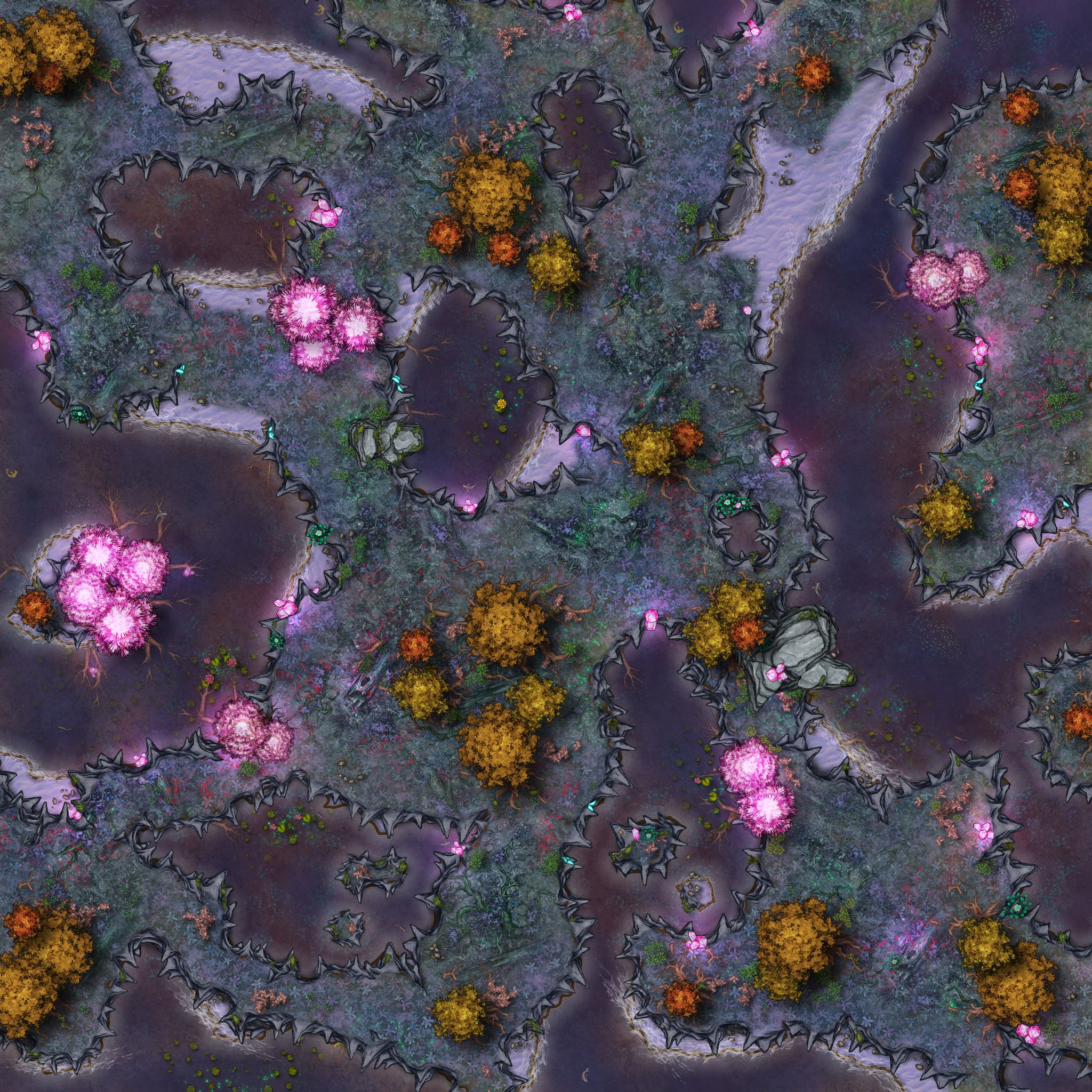 The Crystal Swamp | Inkarnate - Create Fantasy Maps Online