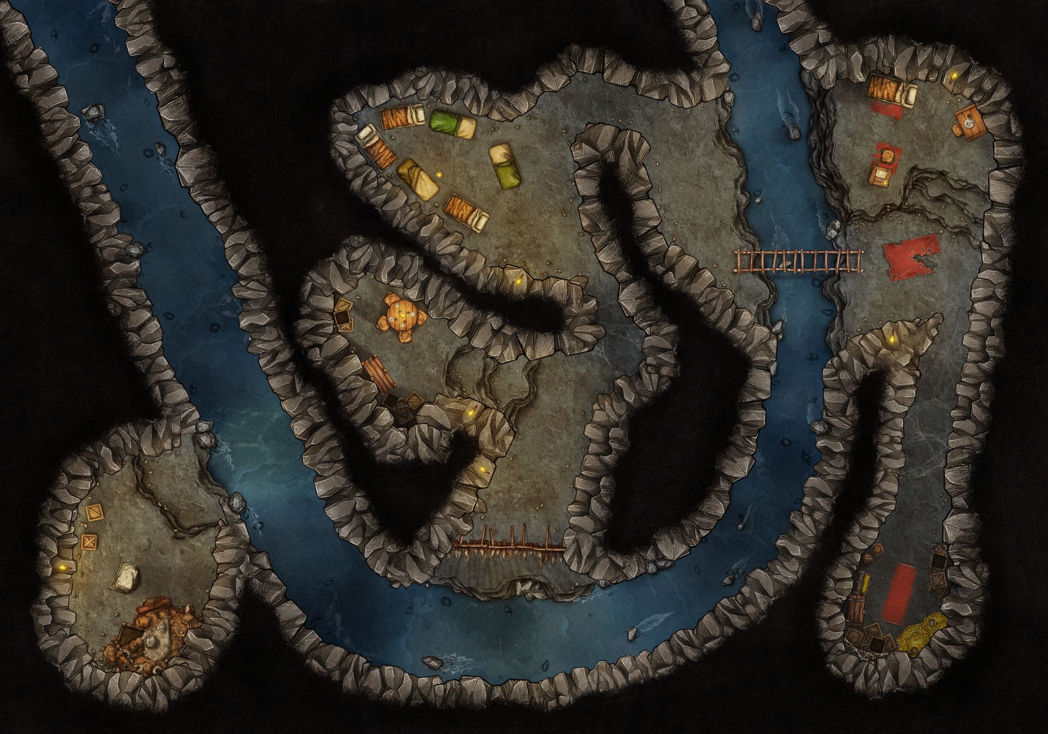 Under River Lair | Inkarnate - Create Fantasy Maps Online