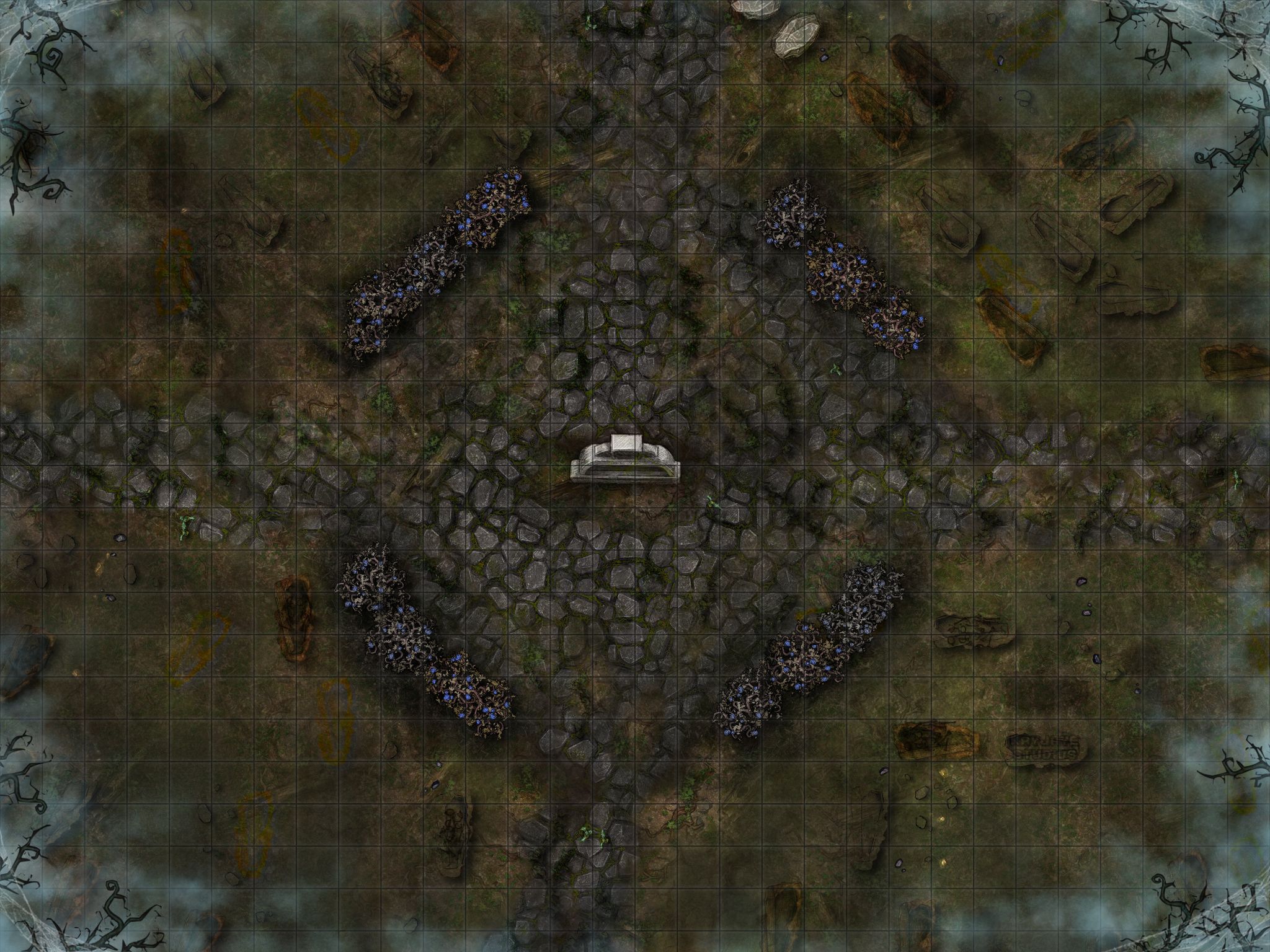 Silvercut Crossroads - Haunted (Grid) | Inkarnate - Create Fantasy Maps ...