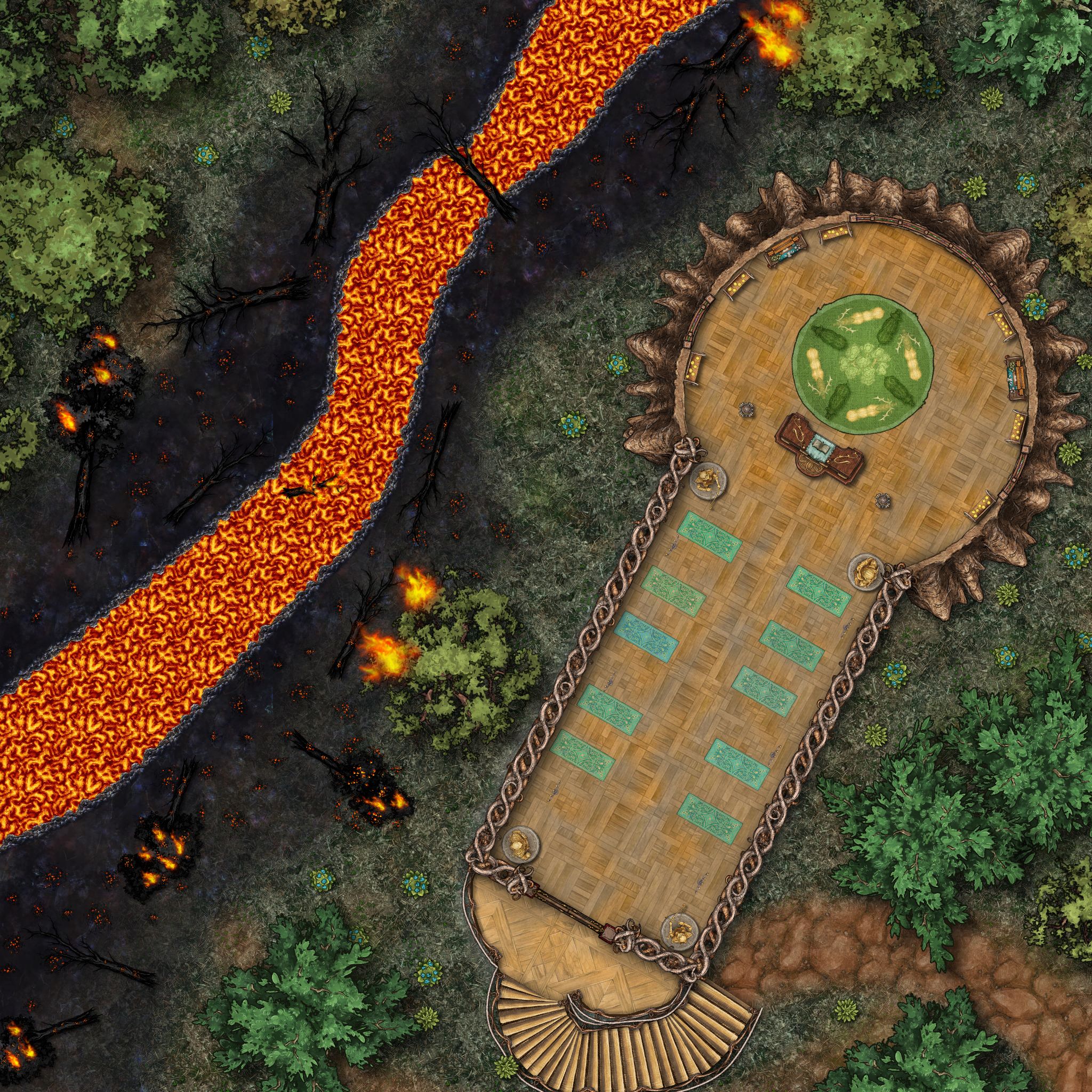 Forest Cathedral River of Fire 60x60 | Inkarnate - Create Fantasy Maps ...