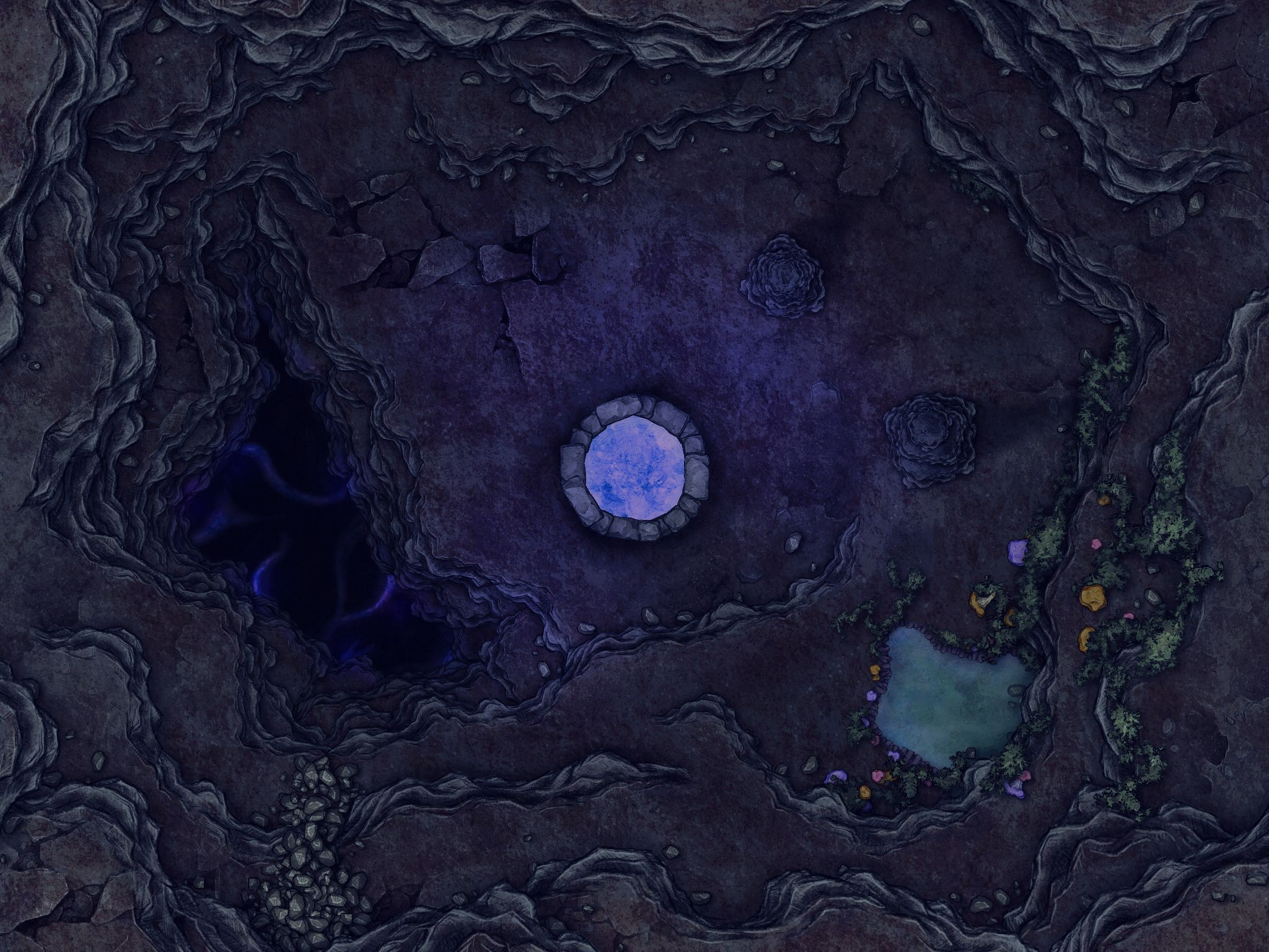 Underdark Energies - 40x30 | Inkarnate - Create Fantasy Maps Online