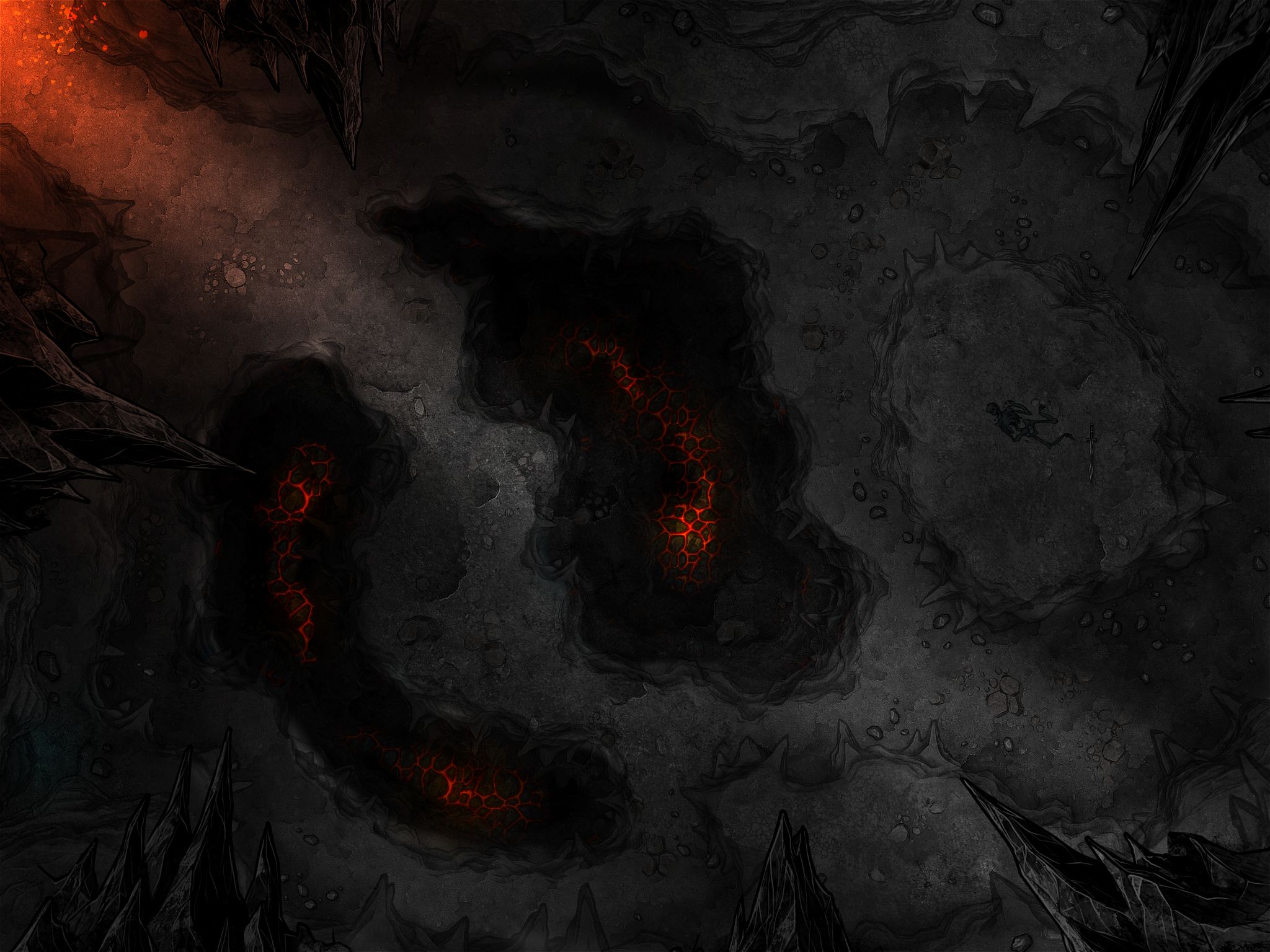 Lava Cave - Volcano Cavern | Inkarnate - Create Fantasy Maps Online