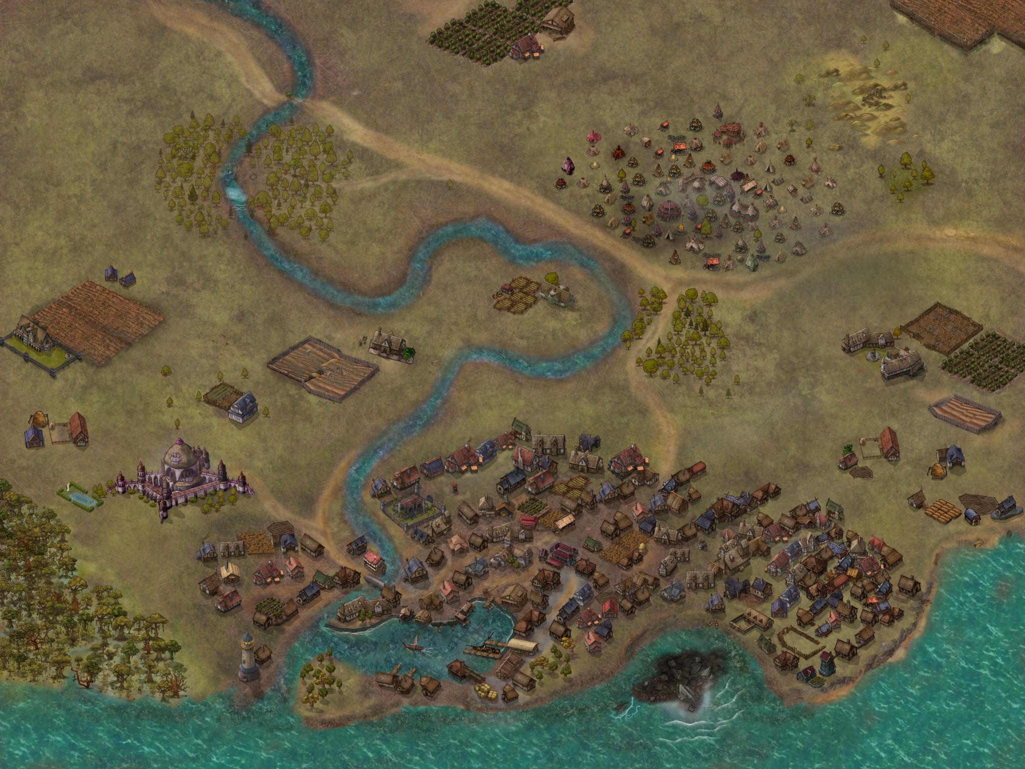 Coastal Village | Inkarnate - Create Fantasy Maps Online