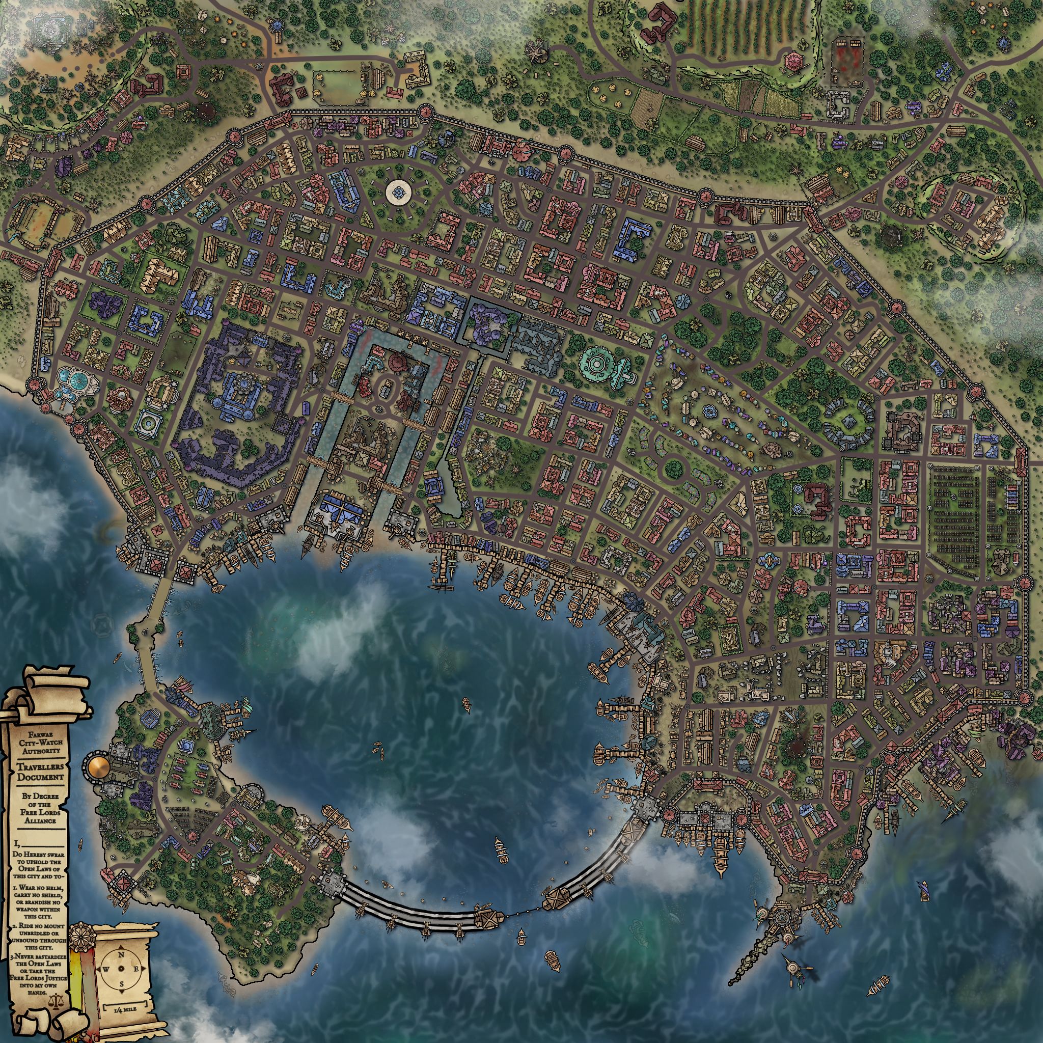 City of Farwae (No Locations) | Inkarnate - Create Fantasy Maps Online