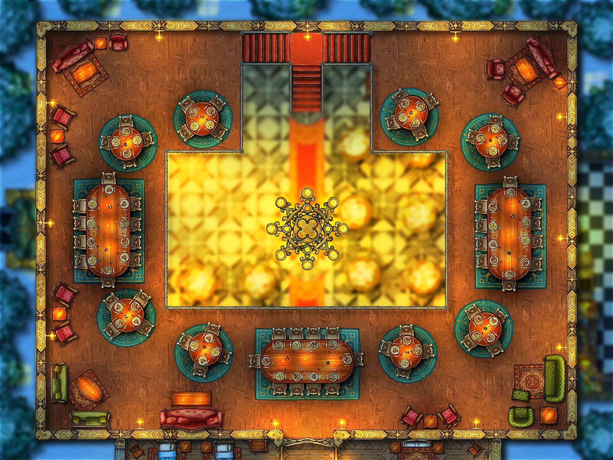 The Mansion - 2nd Floor Ballroom | Inkarnate - Create Fantasy Maps Online