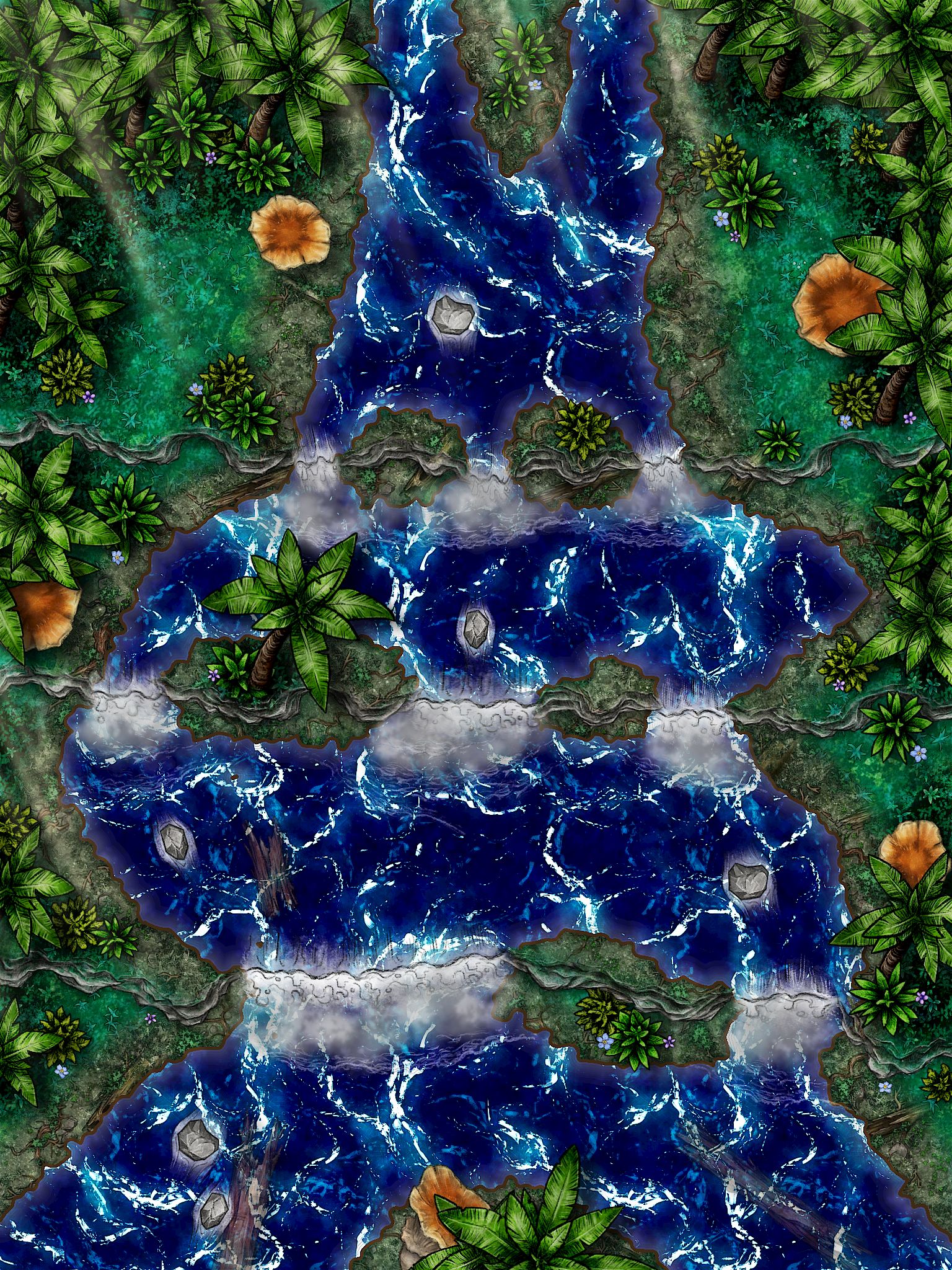 Jungle Falls | Inkarnate - Create Fantasy Maps Online