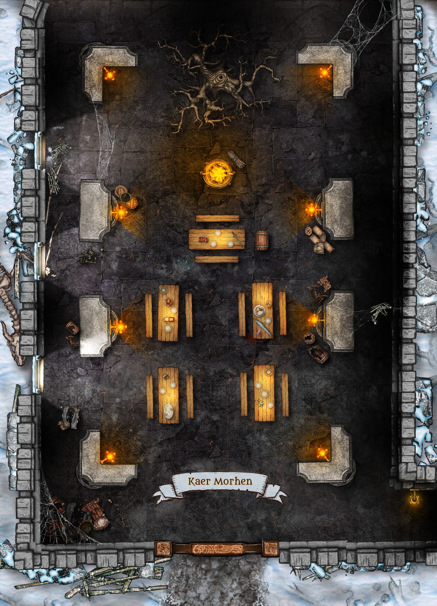 Kaer Morhen - Great Hall | Inkarnate - Create Fantasy Maps Online