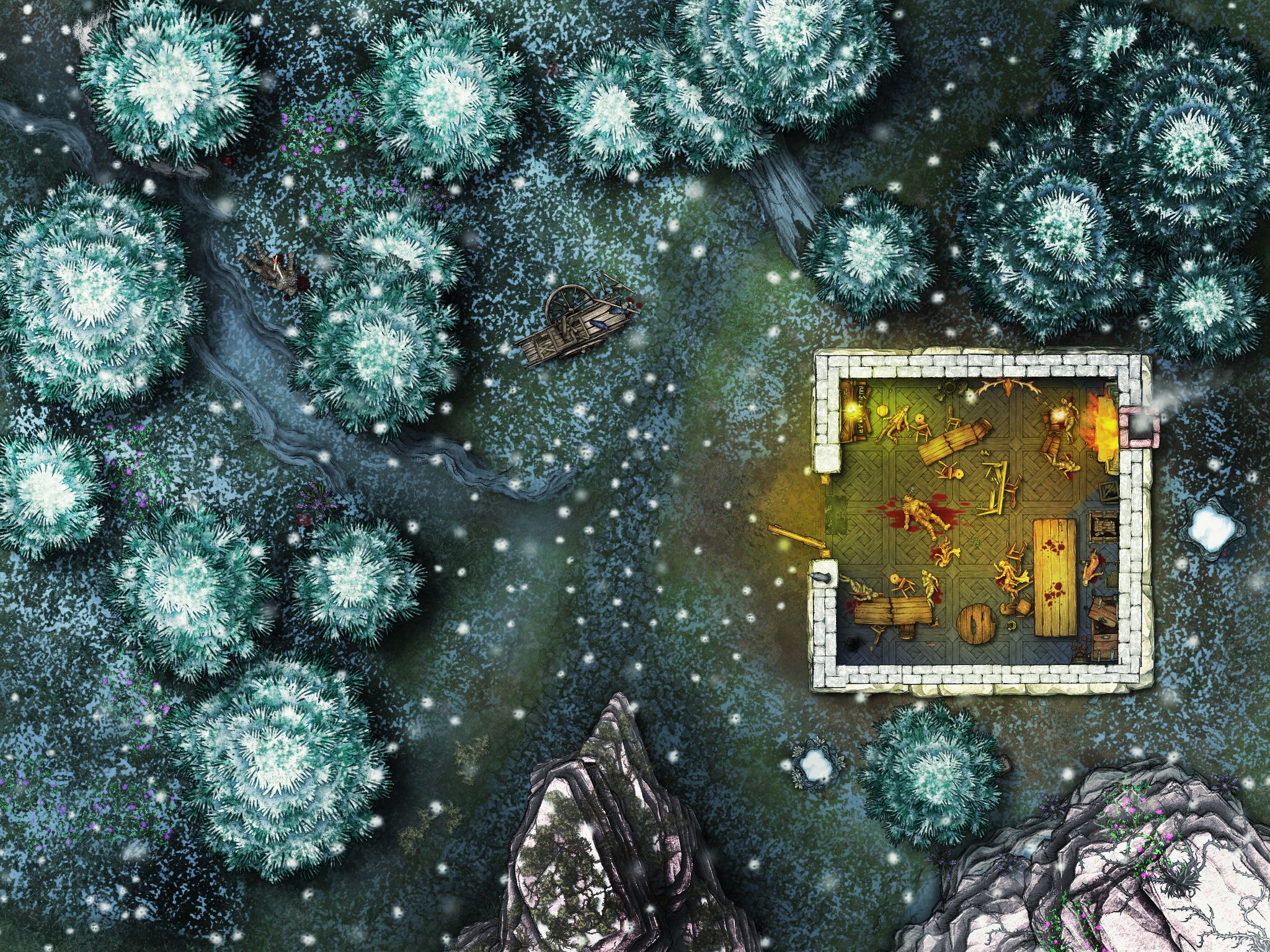 The Ambush - winter version | Inkarnate - Create Fantasy Maps Online