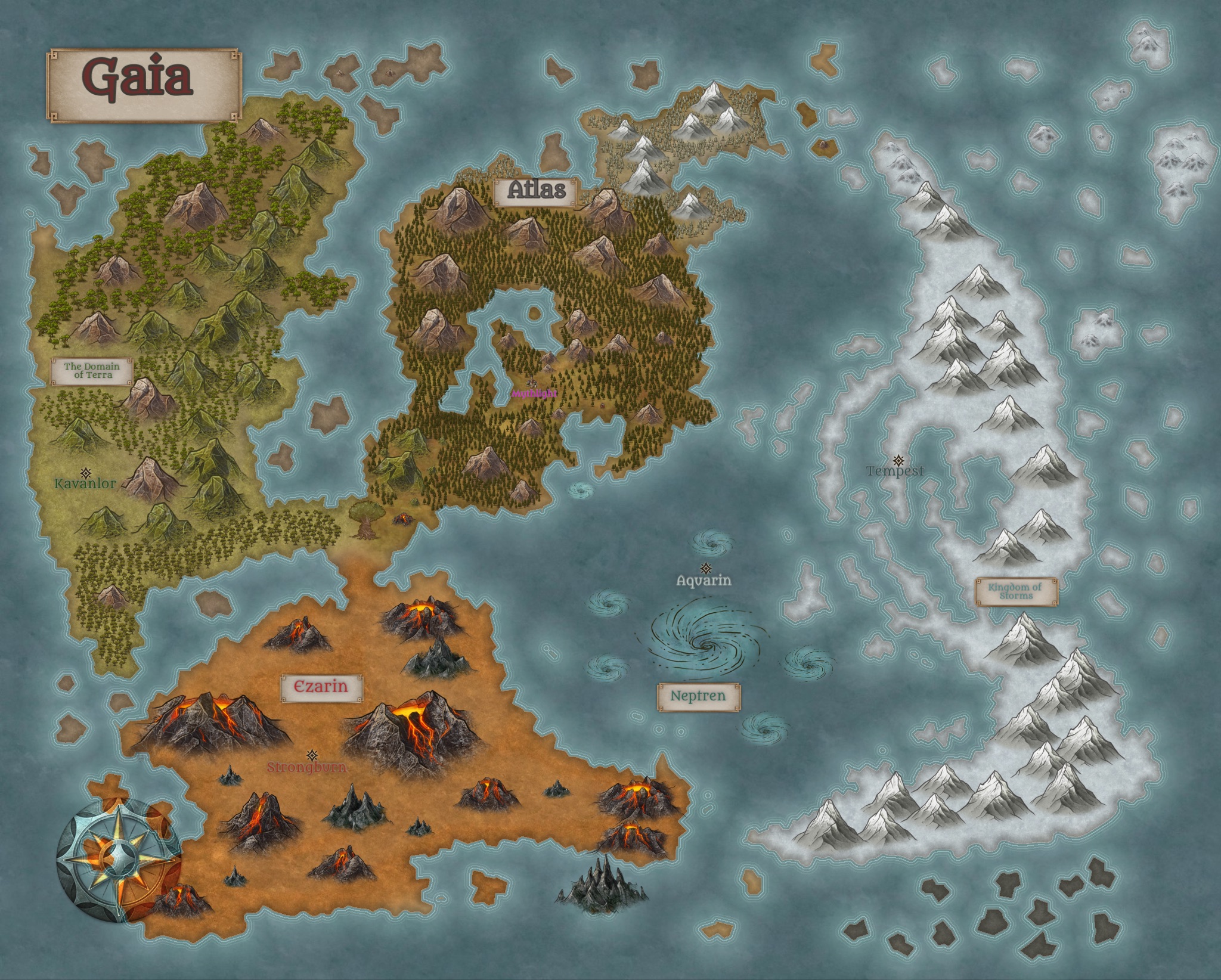 Gaia World Map | Inkarnate - Create Fantasy Maps Online