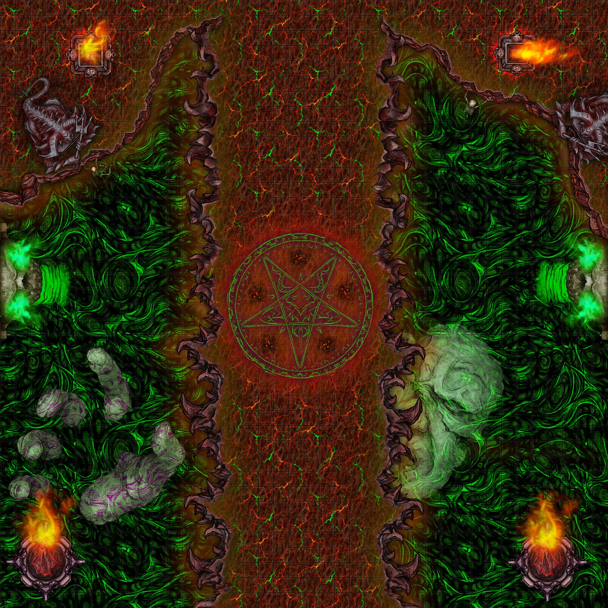 Hell Bridge Battlemap | Inkarnate - Create Fantasy Maps Online