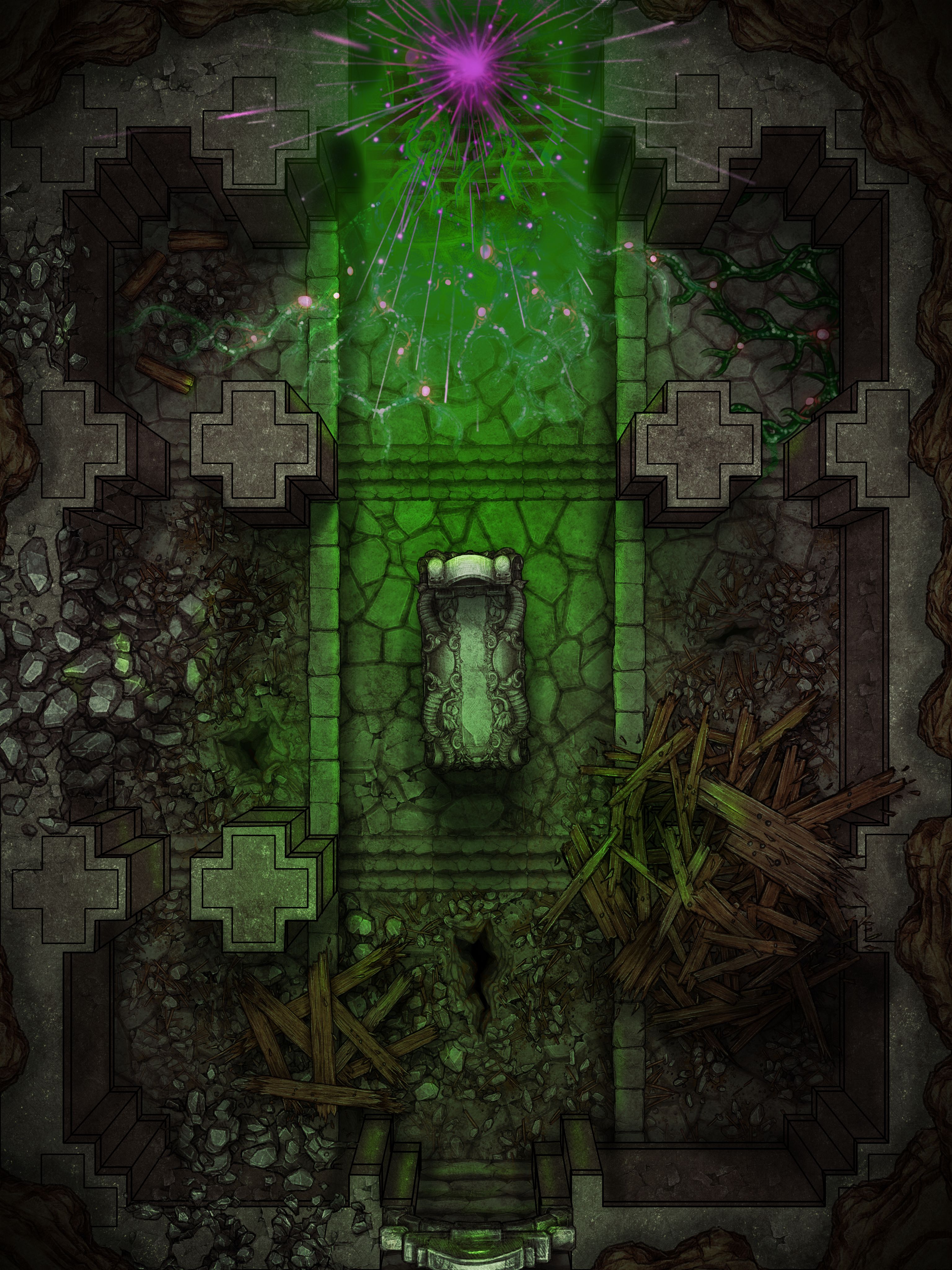 Corrupted Crypt | Inkarnate - Create Fantasy Maps Online