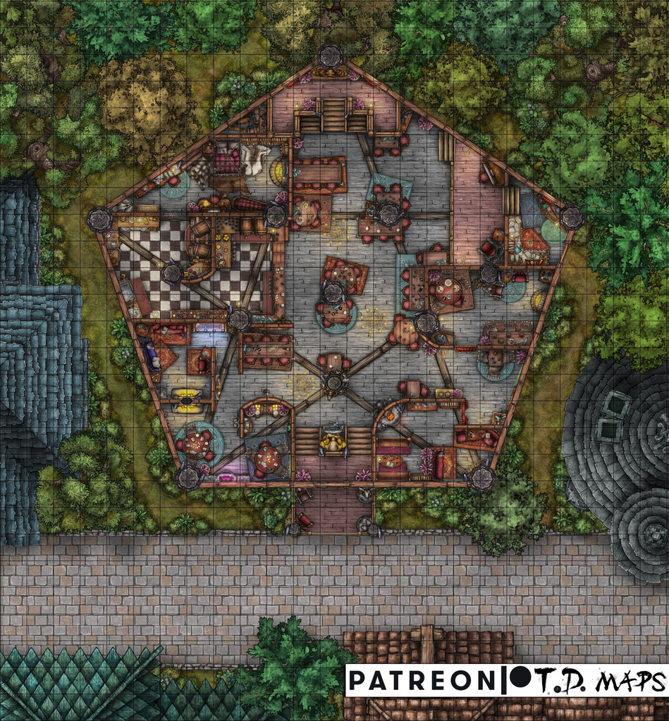 Oasis Grotto Top 5 room | Inkarnate - Create Fantasy Maps Online