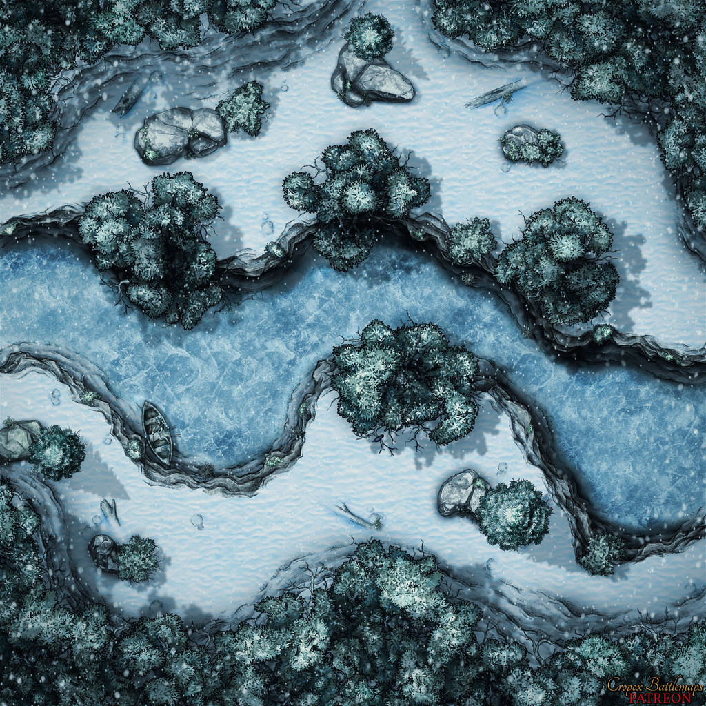 Frozen River 20x20 | Inkarnate - Create Fantasy Maps Online