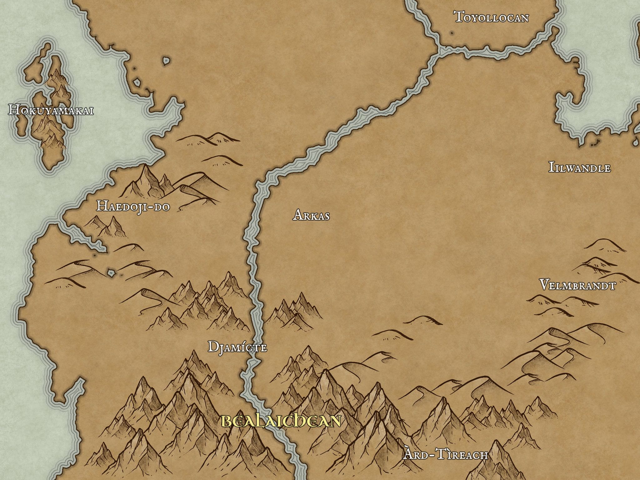 WIP Continent | Inkarnate - Create Fantasy Maps Online