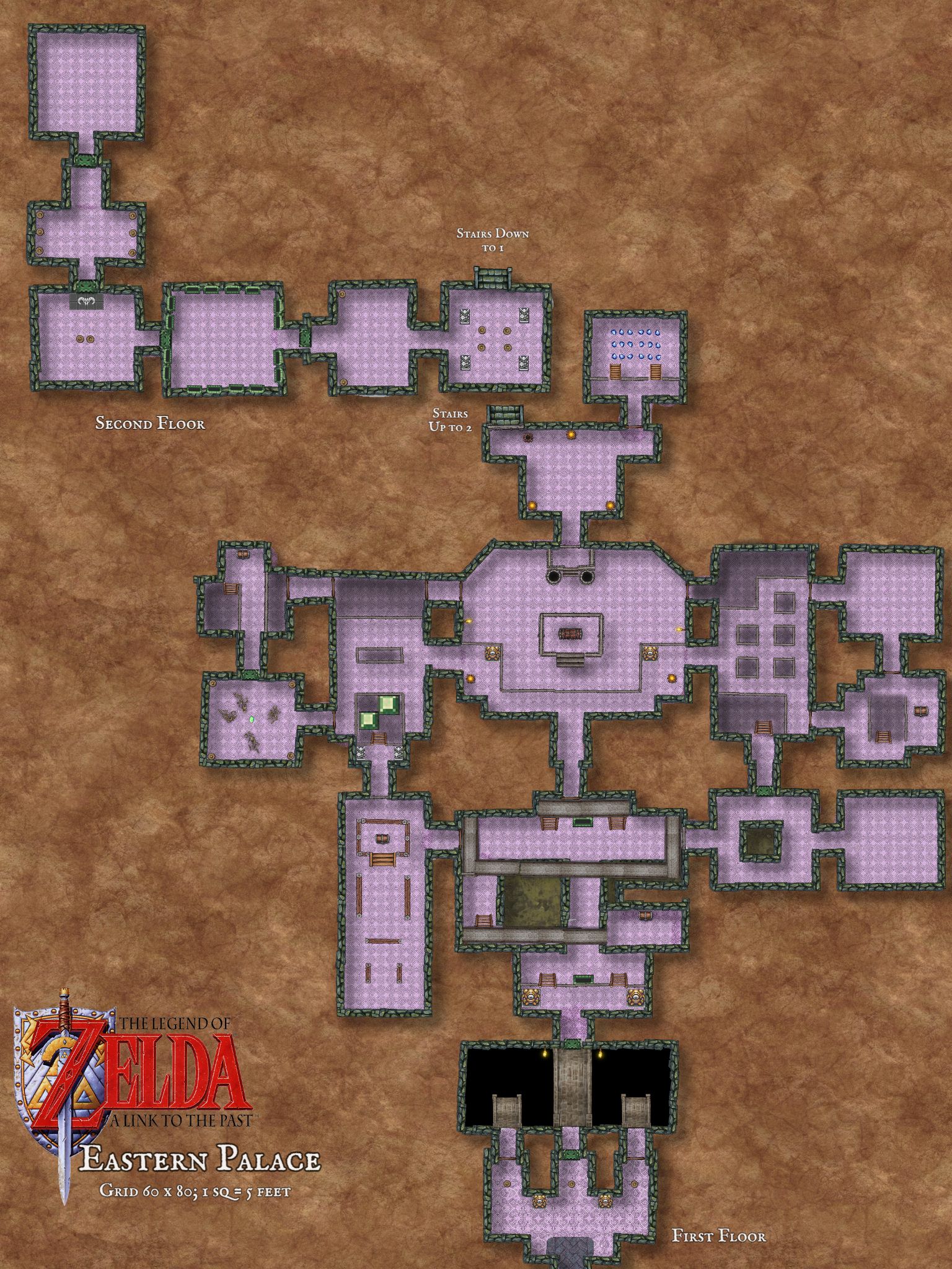 East Palace_Zelda A Link to the Past | Inkarnate - Create Fantasy Maps Online