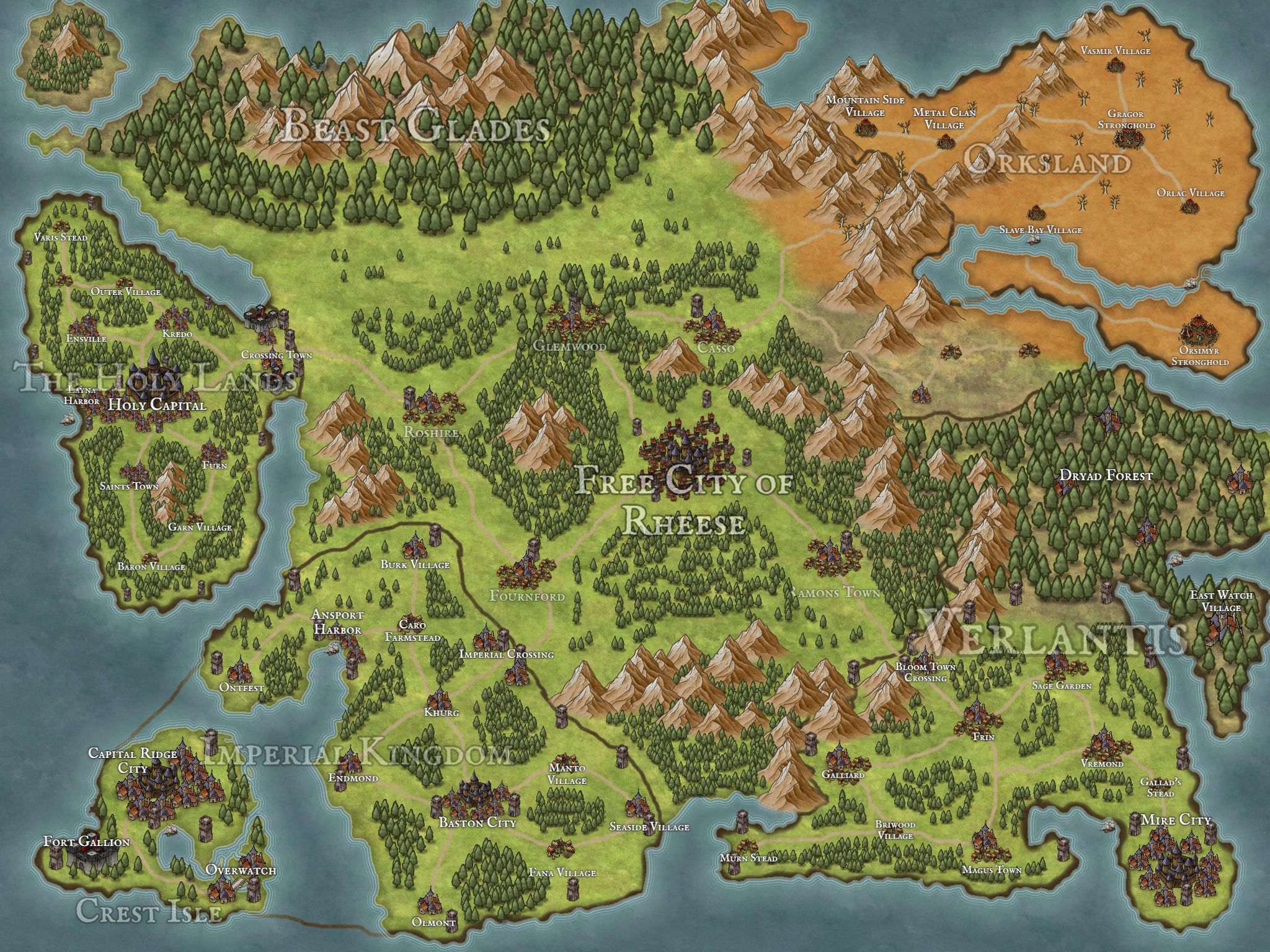Realm of Gandor | Inkarnate - Create Fantasy Maps Online