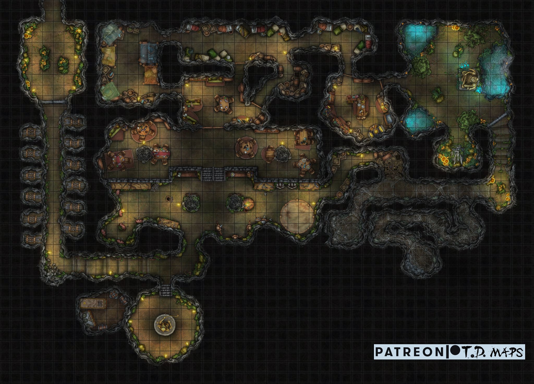 Oasis Grotto Top 5 room | Inkarnate - Create Fantasy Maps Online