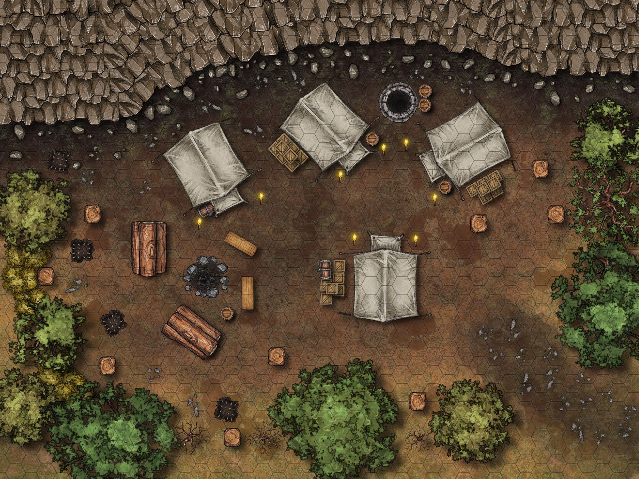 Shining Spear Cliffside Hideout | Inkarnate - Create Fantasy Maps Online