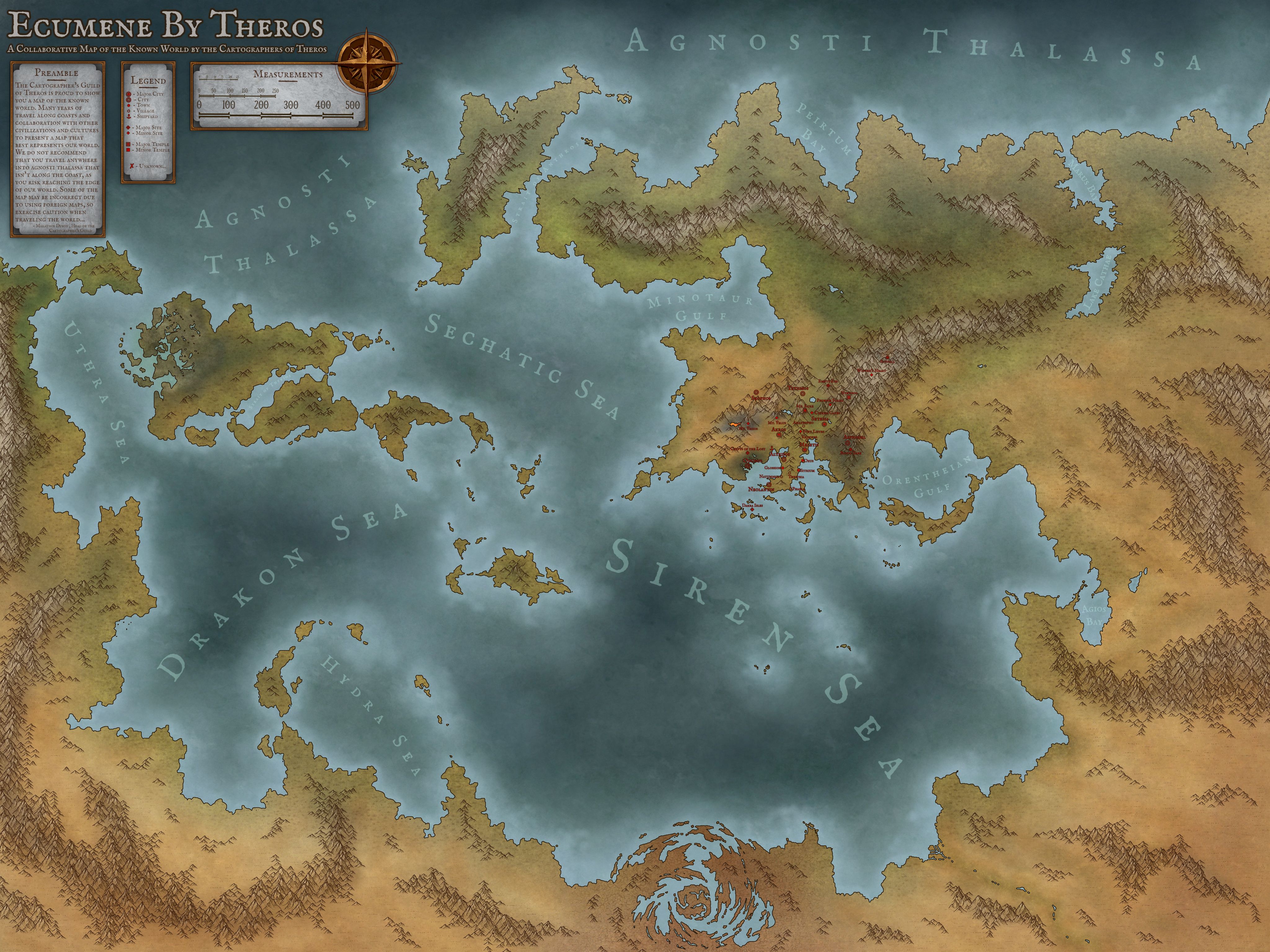 Theros Remake (4k) (Classic) | Inkarnate - Create Fantasy Maps Online