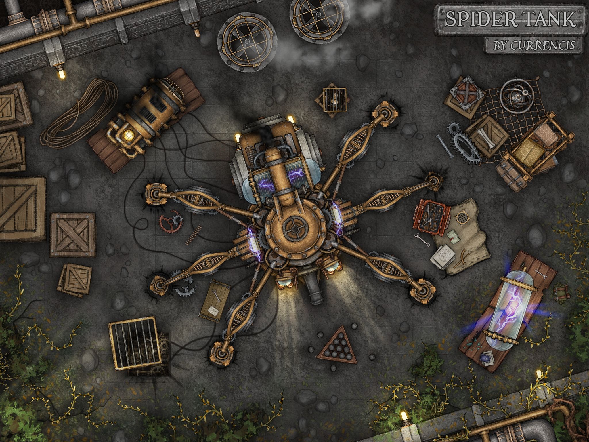 Gnomish Spider Tank | Inkarnate - Create Fantasy Maps Online