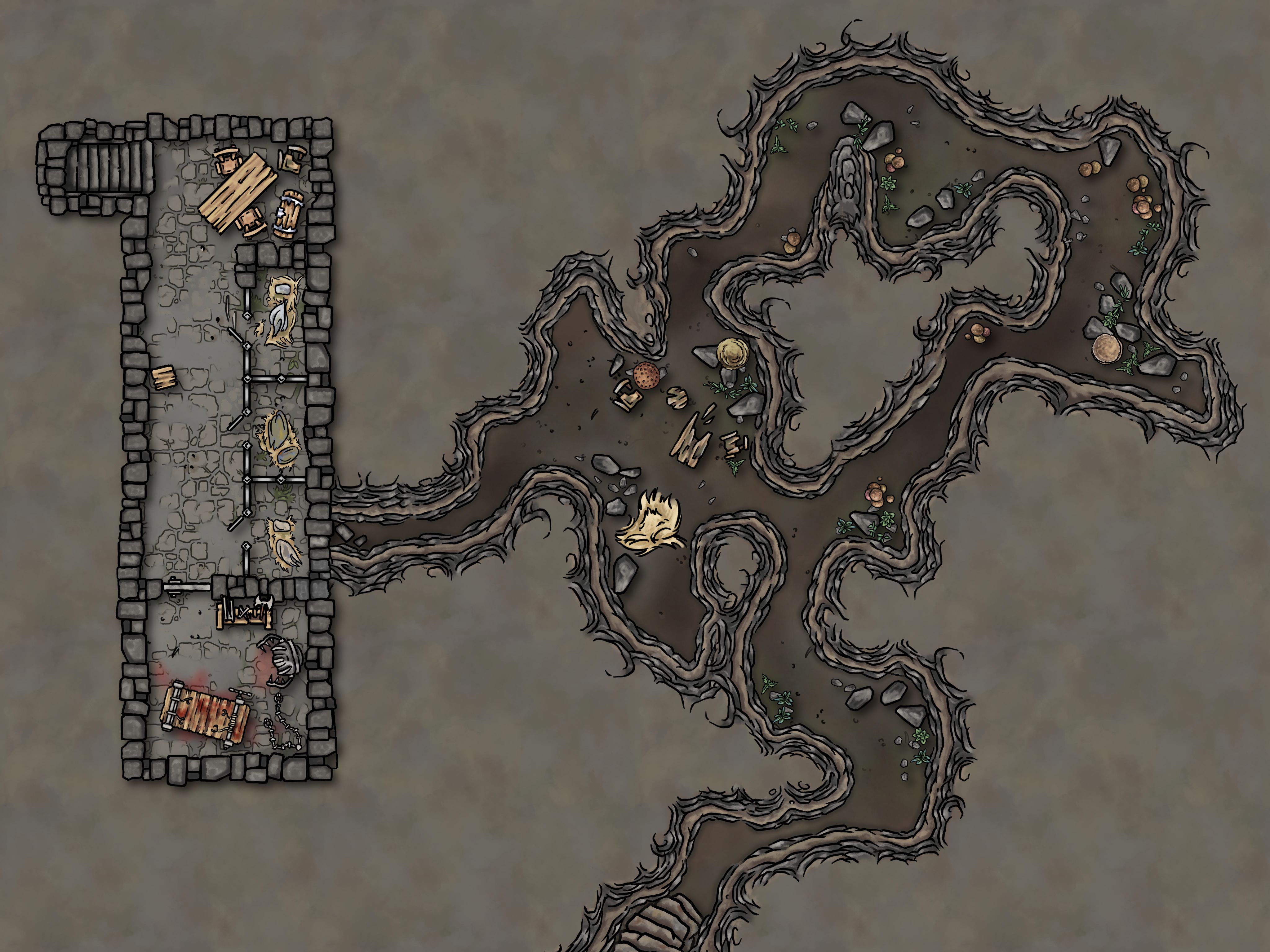 Water Color Dungeon | Inkarnate - Create Fantasy Maps Online