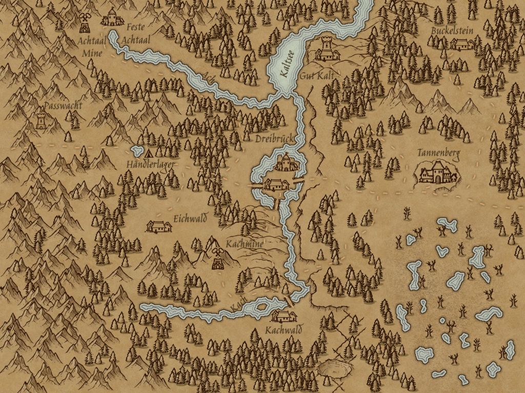 Alte Karte des Östlichen Ödlands | Inkarnate - Create Fantasy Maps Online