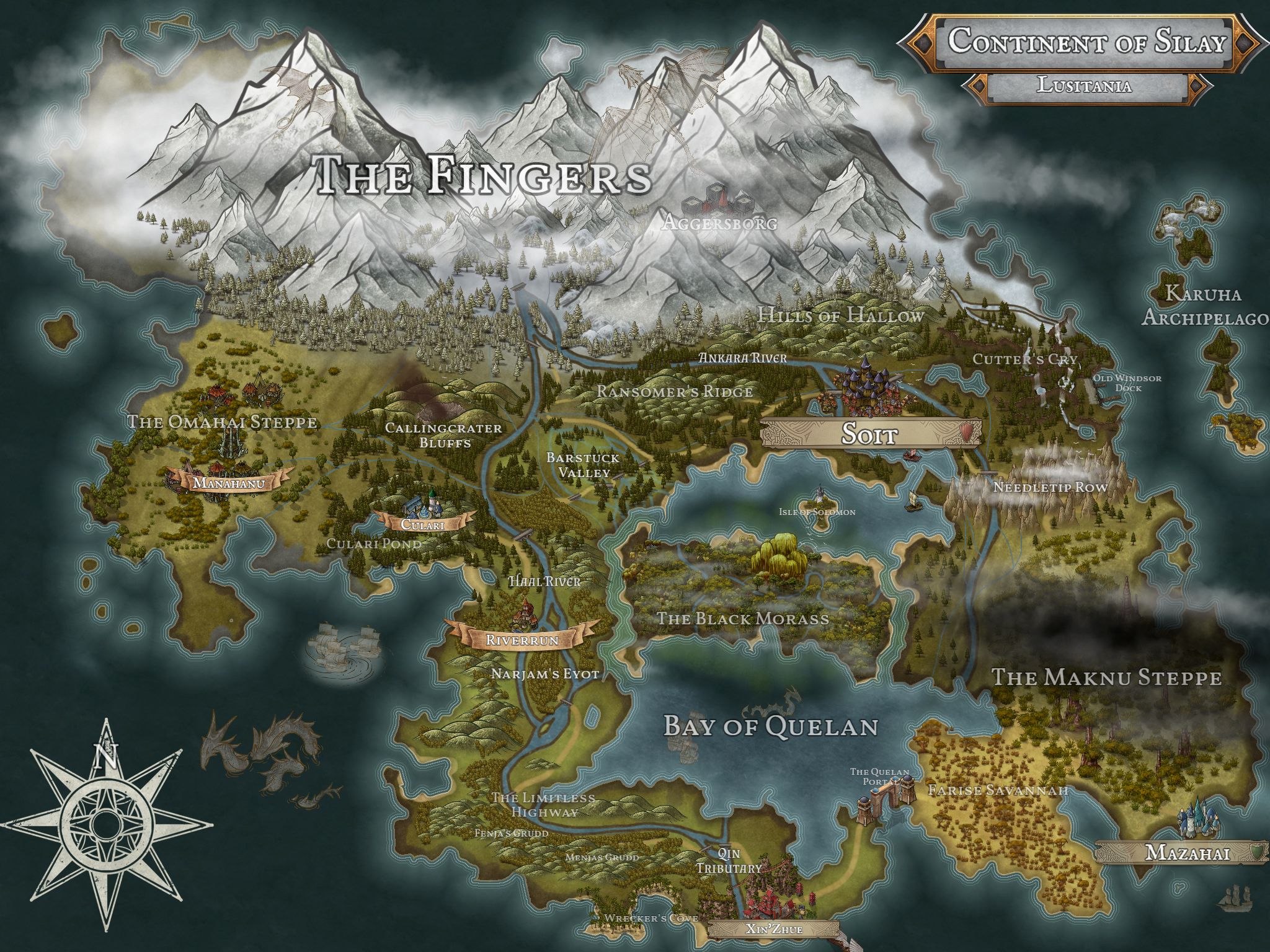 Continent of Silay | Inkarnate - Create Fantasy Maps Online