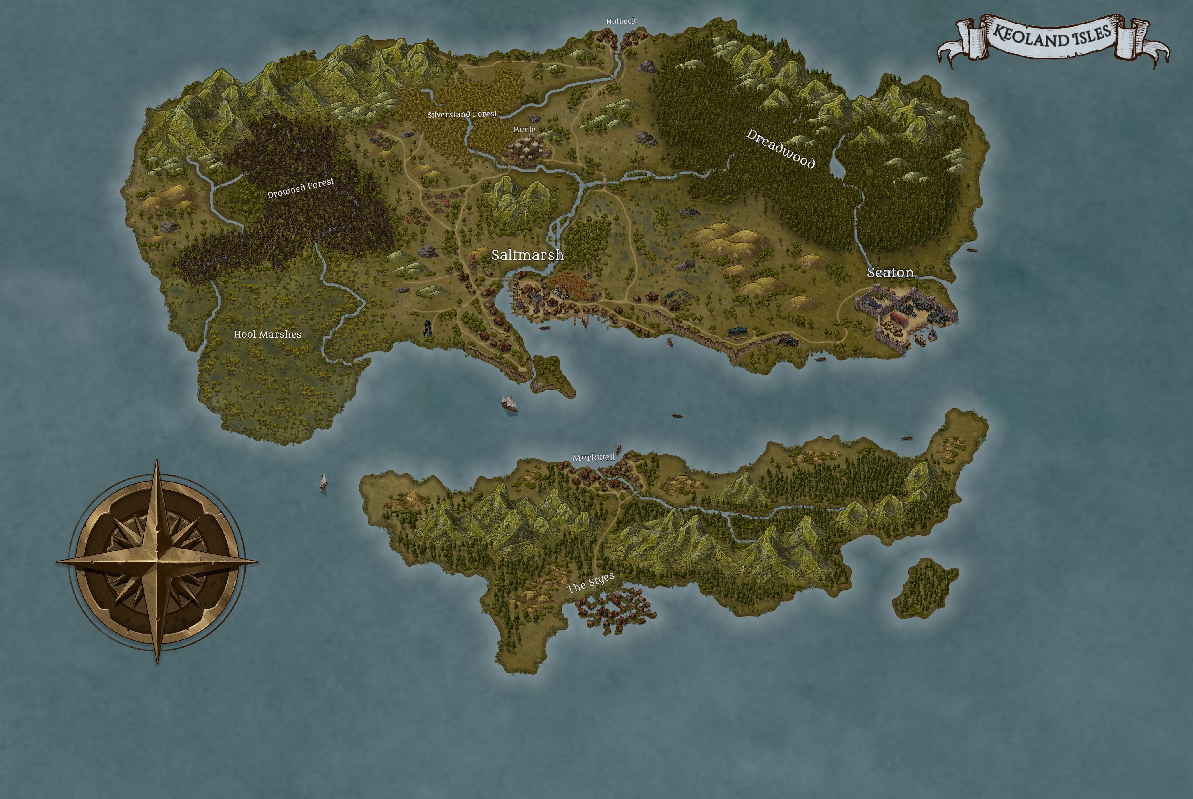 The Keoland Isles | Inkarnate - Create Fantasy Maps Online