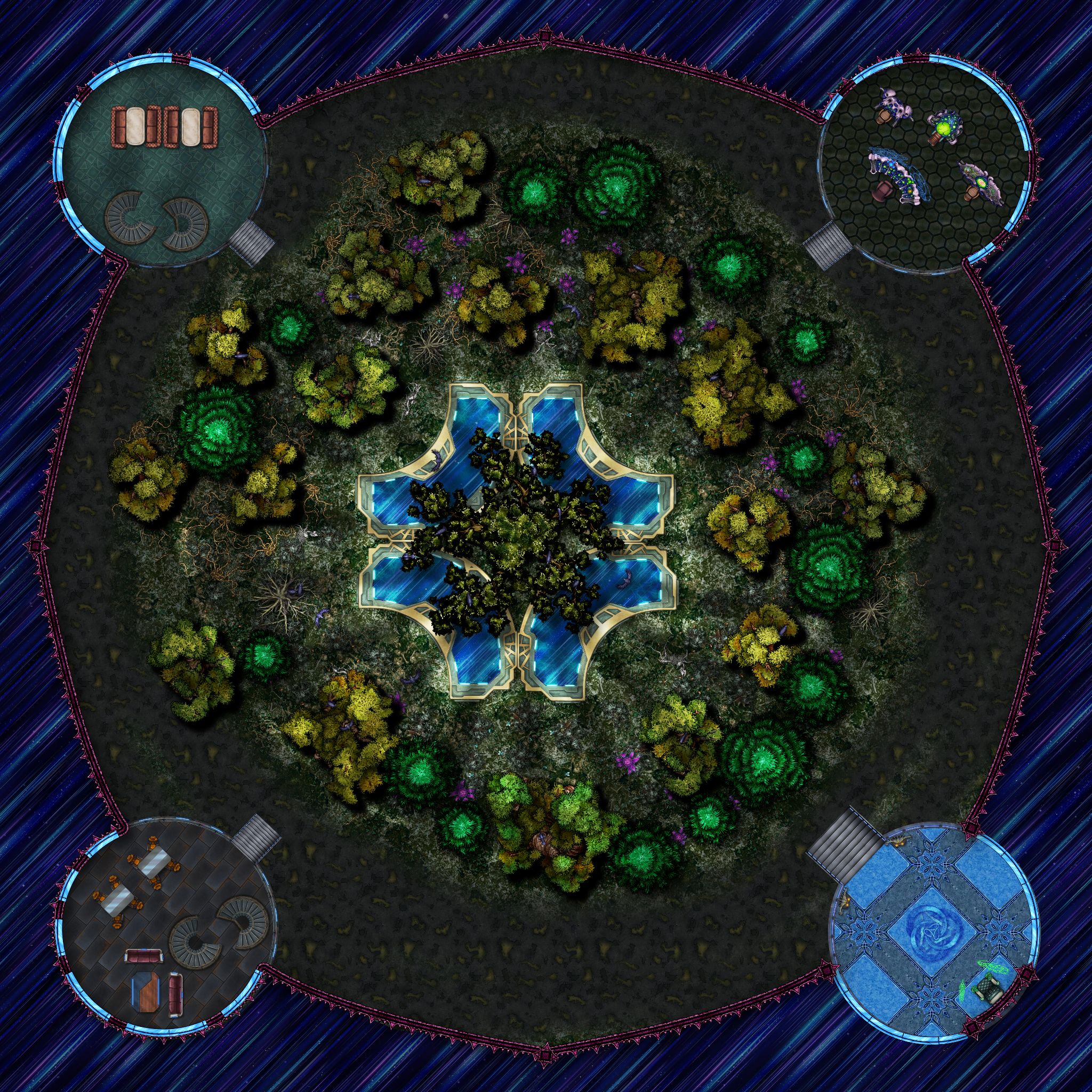 Dark elven spaceship 60x60 | Inkarnate - Create Fantasy Maps Online