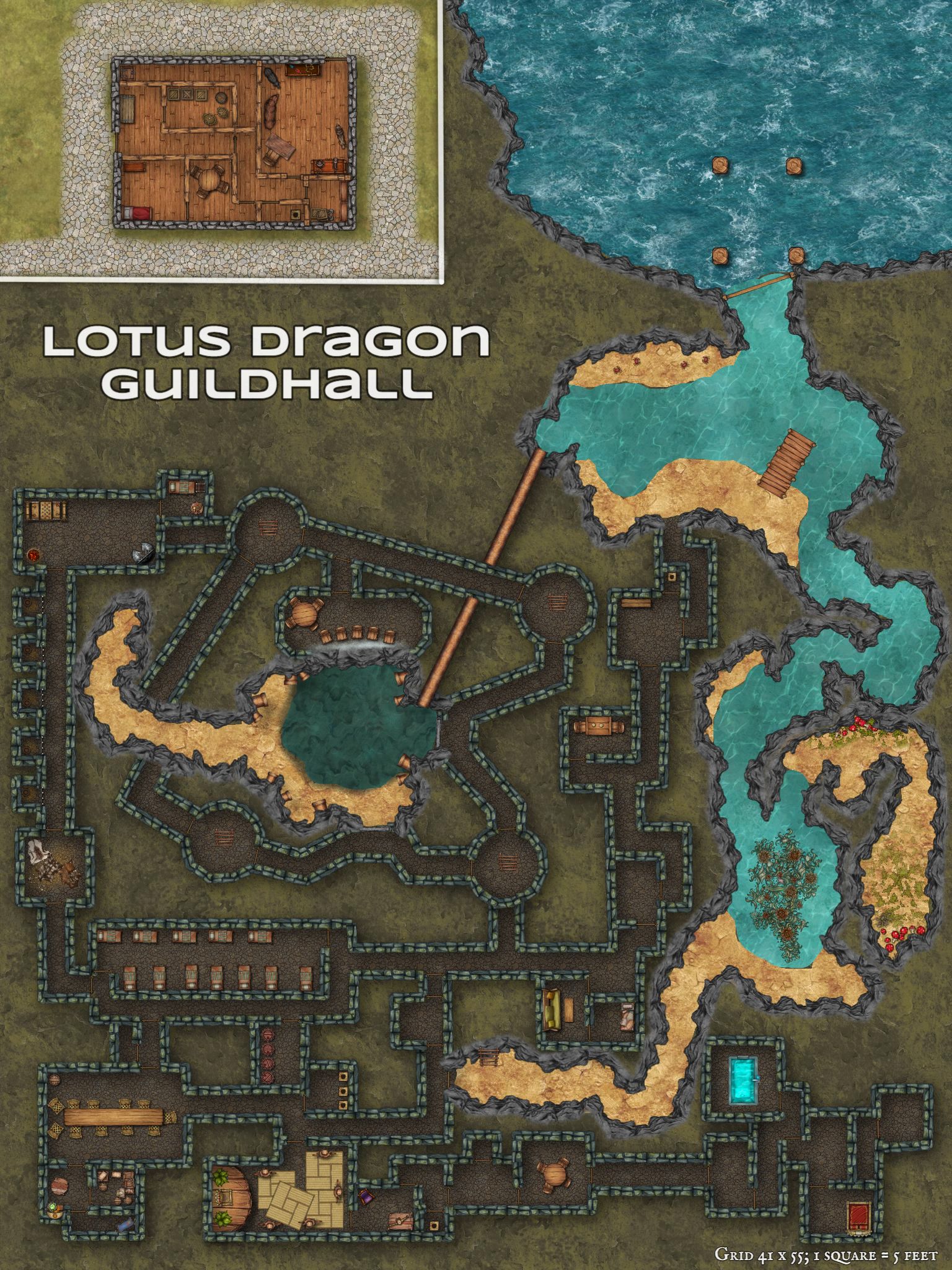 Lotus Dragon Guildhall_Savage Tide | Inkarnate - Create Fantasy Maps Online