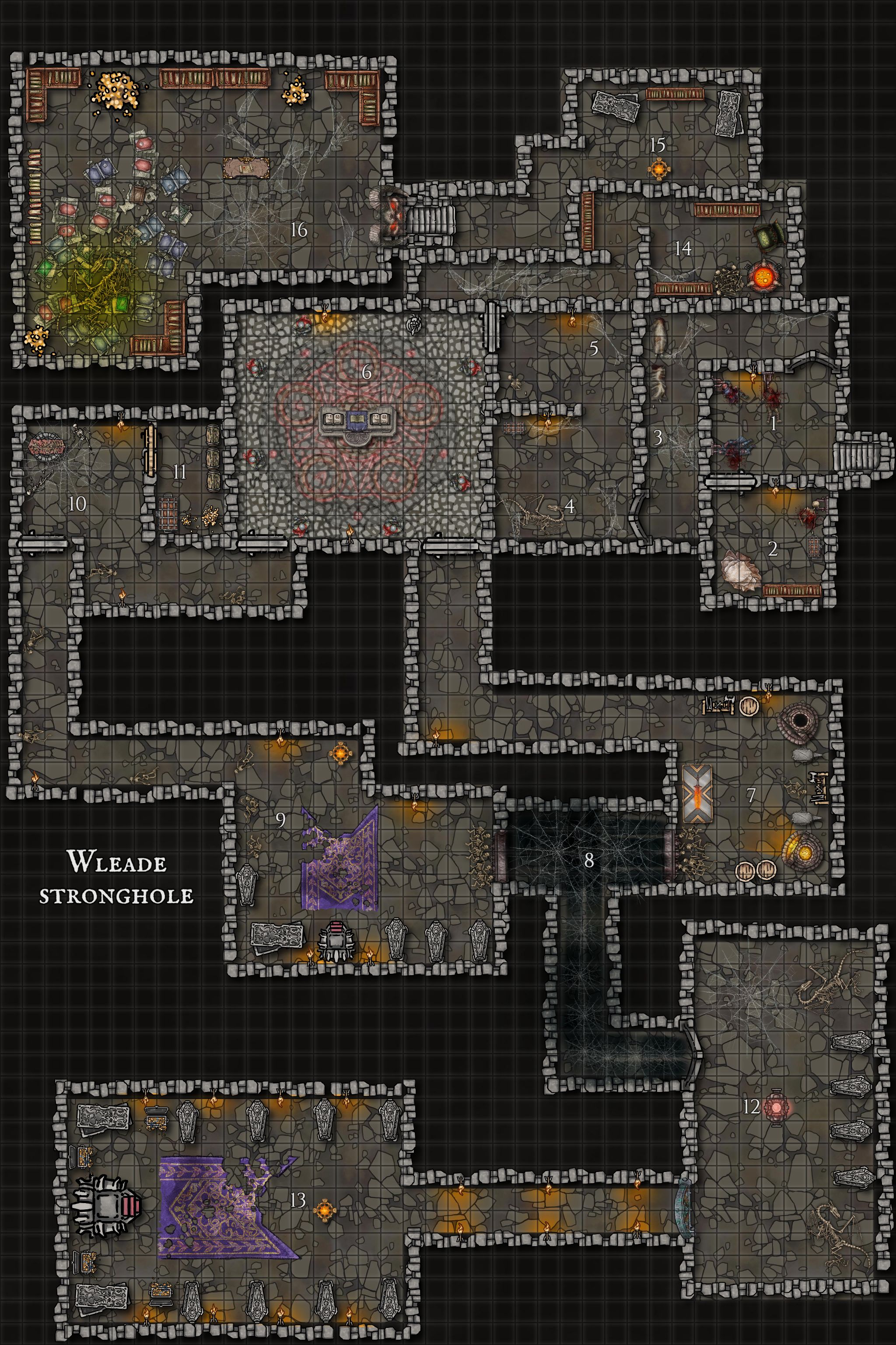 Wleade stronghold with notes | Inkarnate - Create Fantasy Maps Online