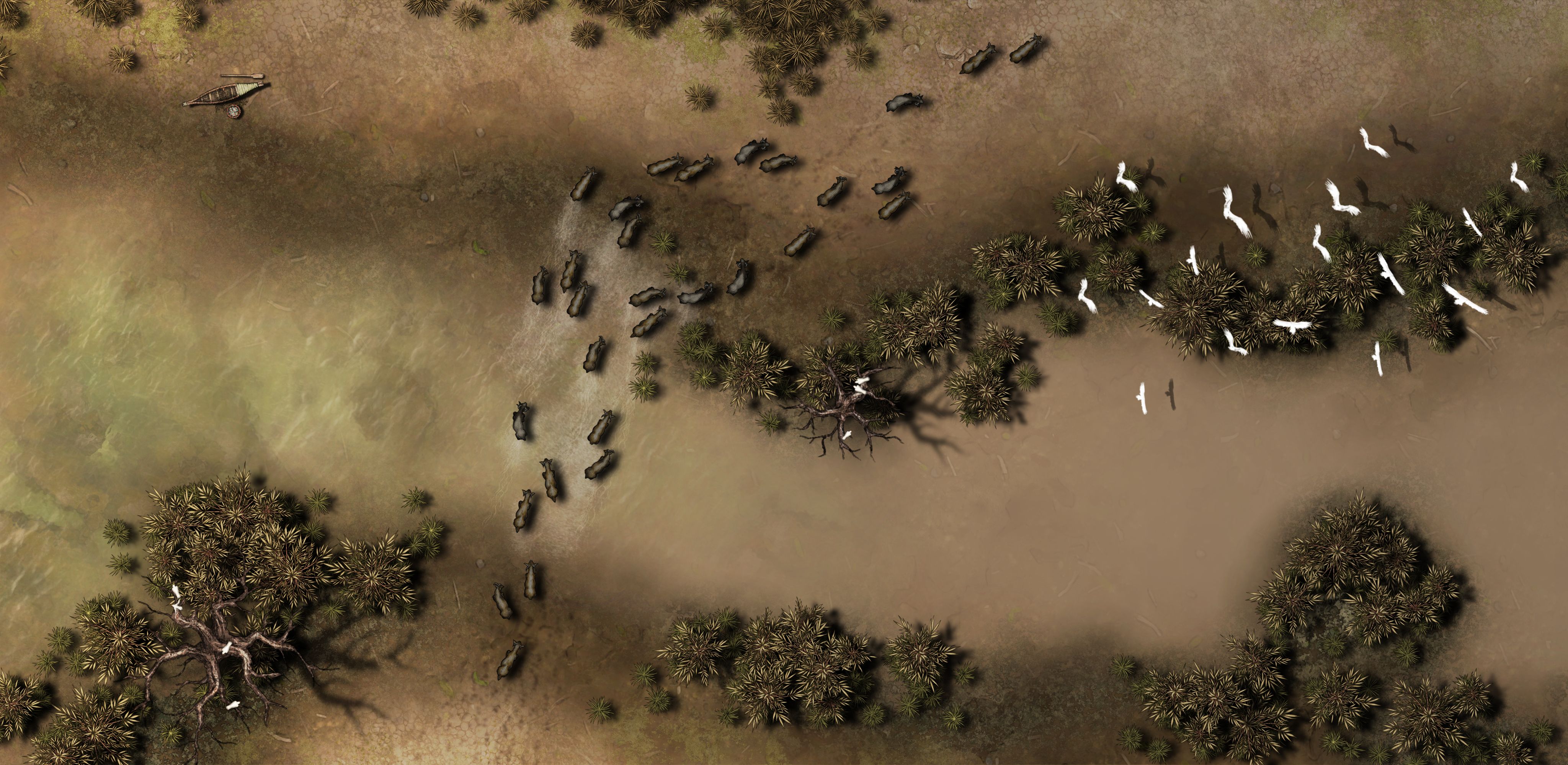 Desert River Crossing | Inkarnate - Create Fantasy Maps Online