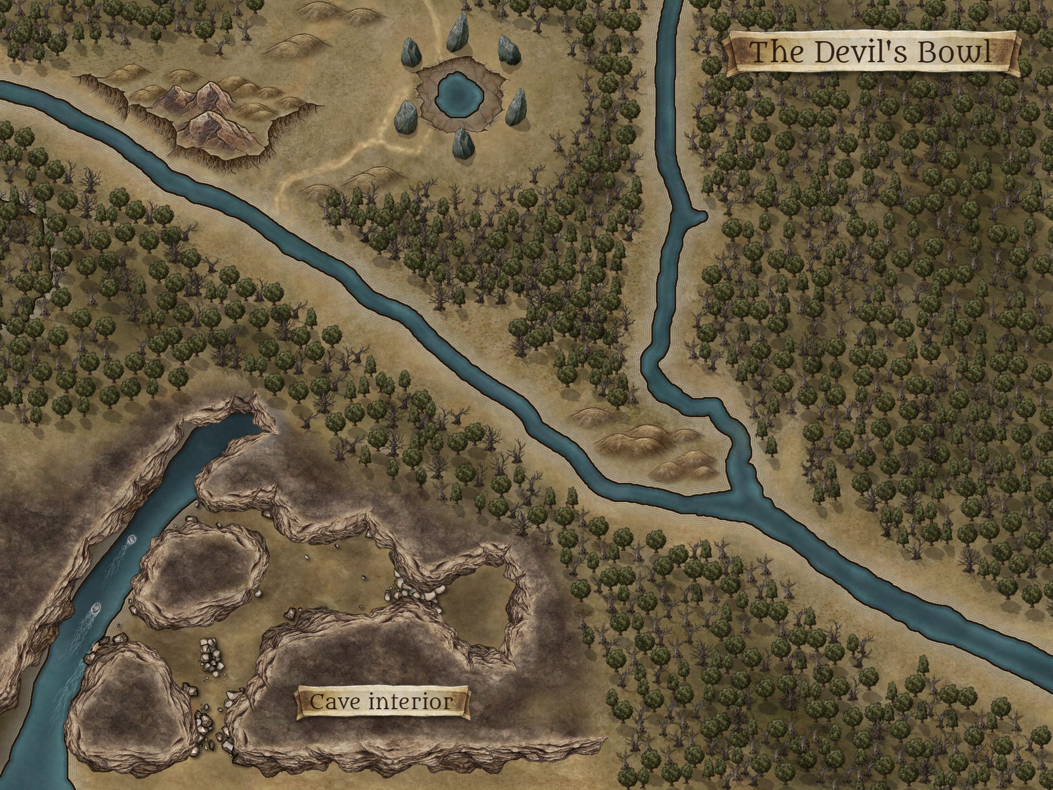 The Devil's Bowl (region) | Inkarnate - Create Fantasy Maps Online